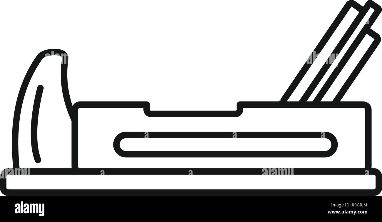 Wood jack plane icon. Outline wood jack plane vector icon for web ...