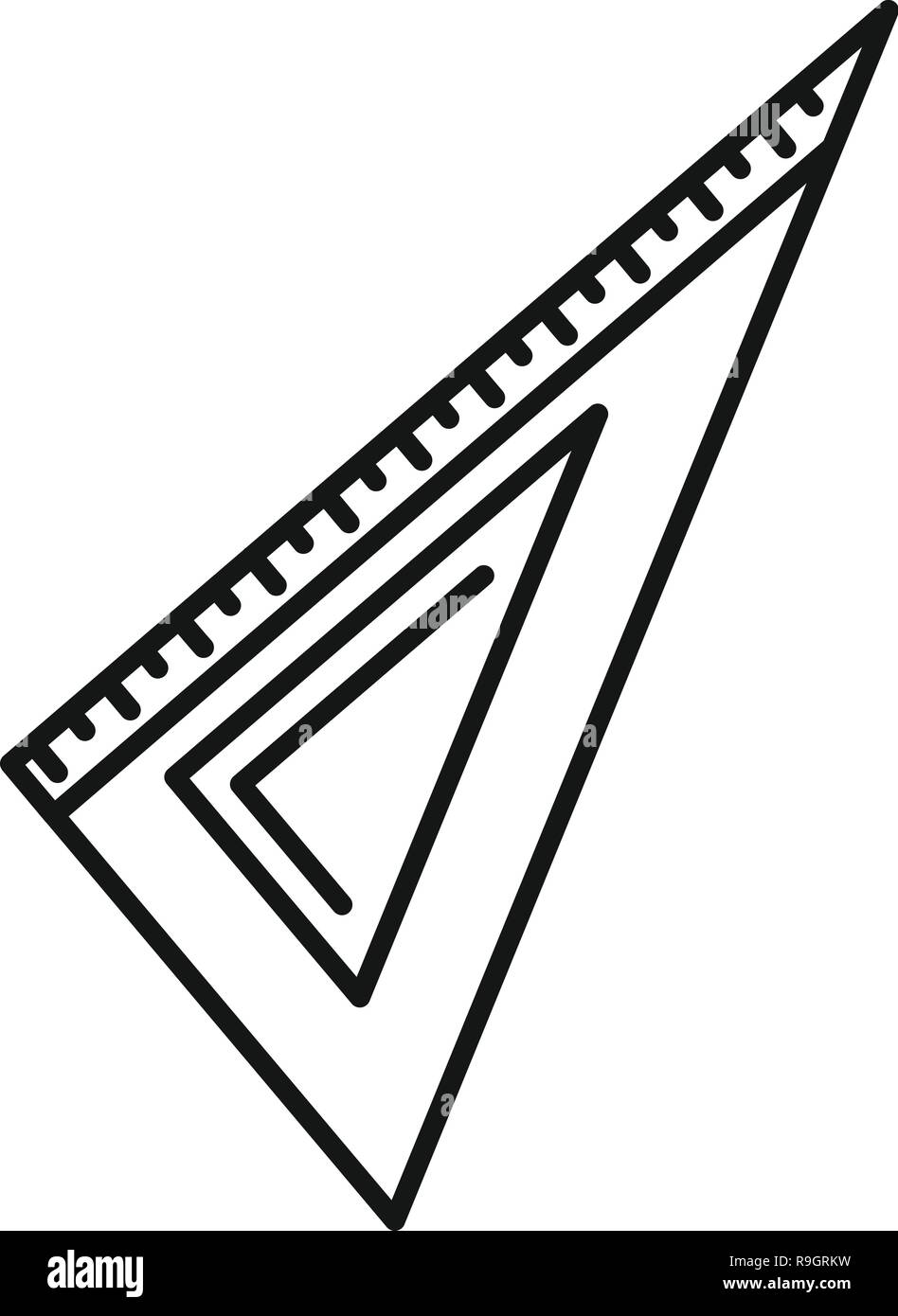 Angle ruler icon. Outline angle ruler vector icon for web design ...