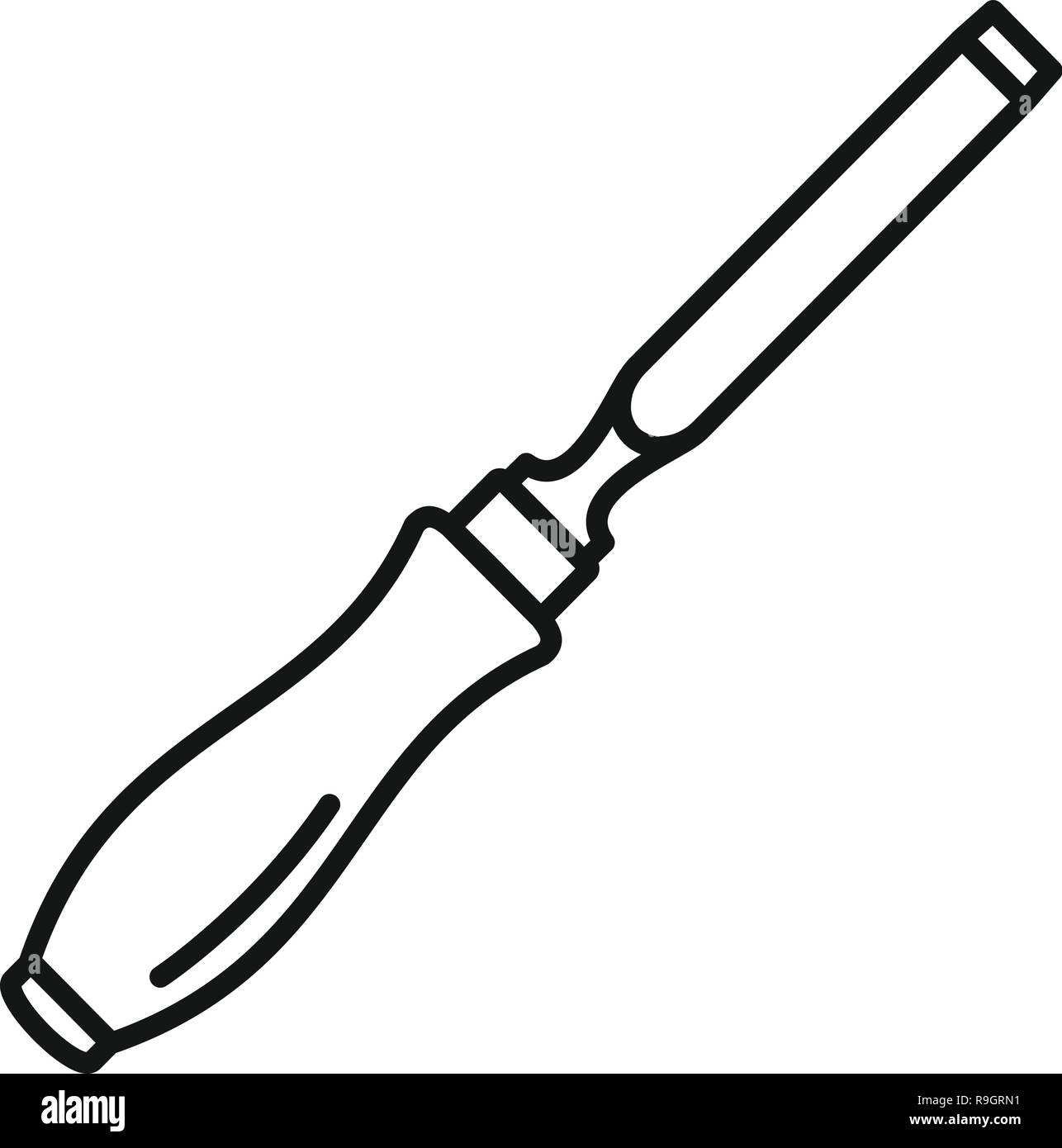 Metal rasp icon. Outline metal rasp vector icon for web design isolated ...