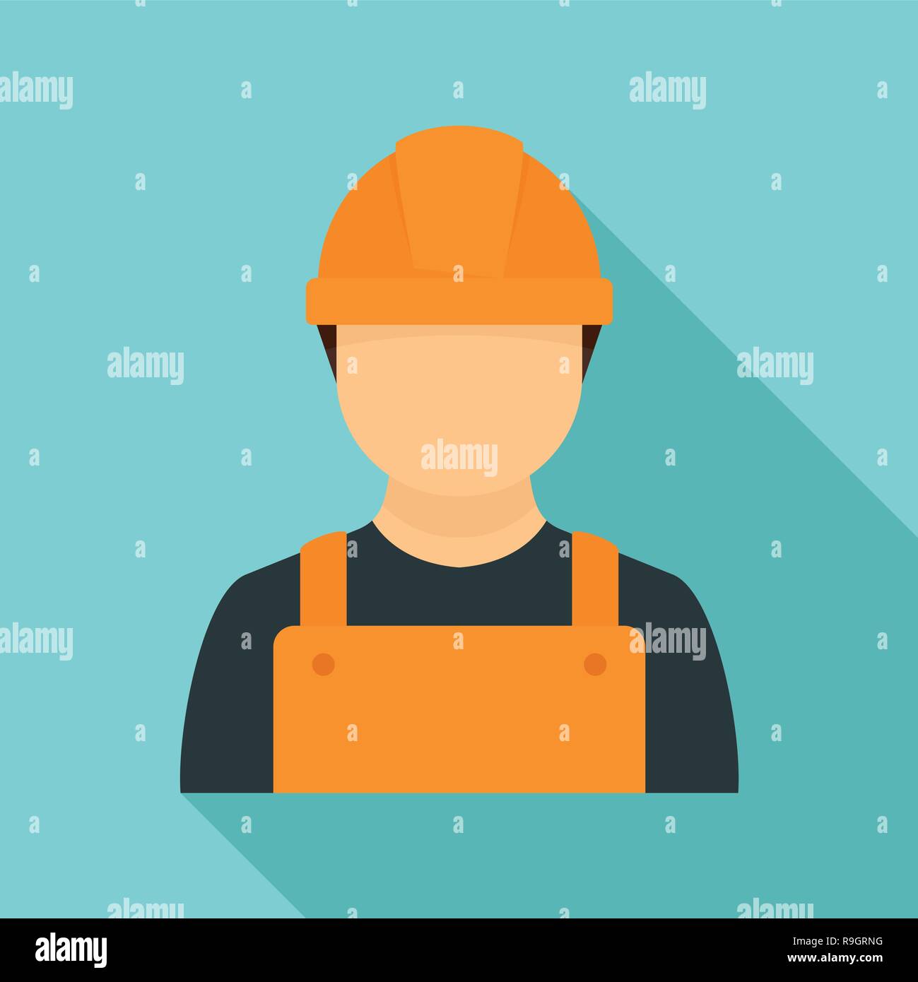 Construction man icon. Flat illustration of construction man vector ...