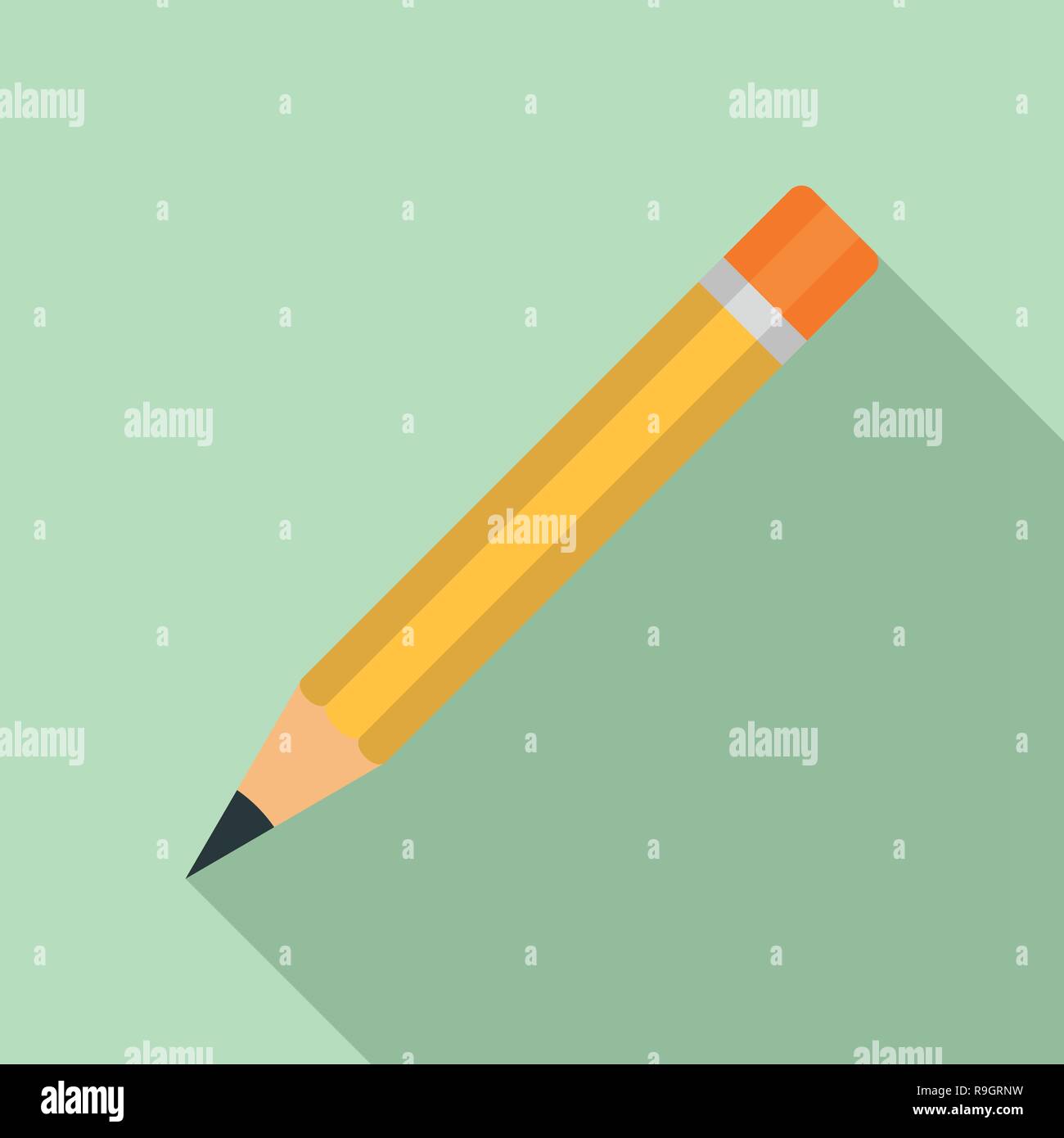 Construction pencil icon. Flat illustration of construction pencil ...
