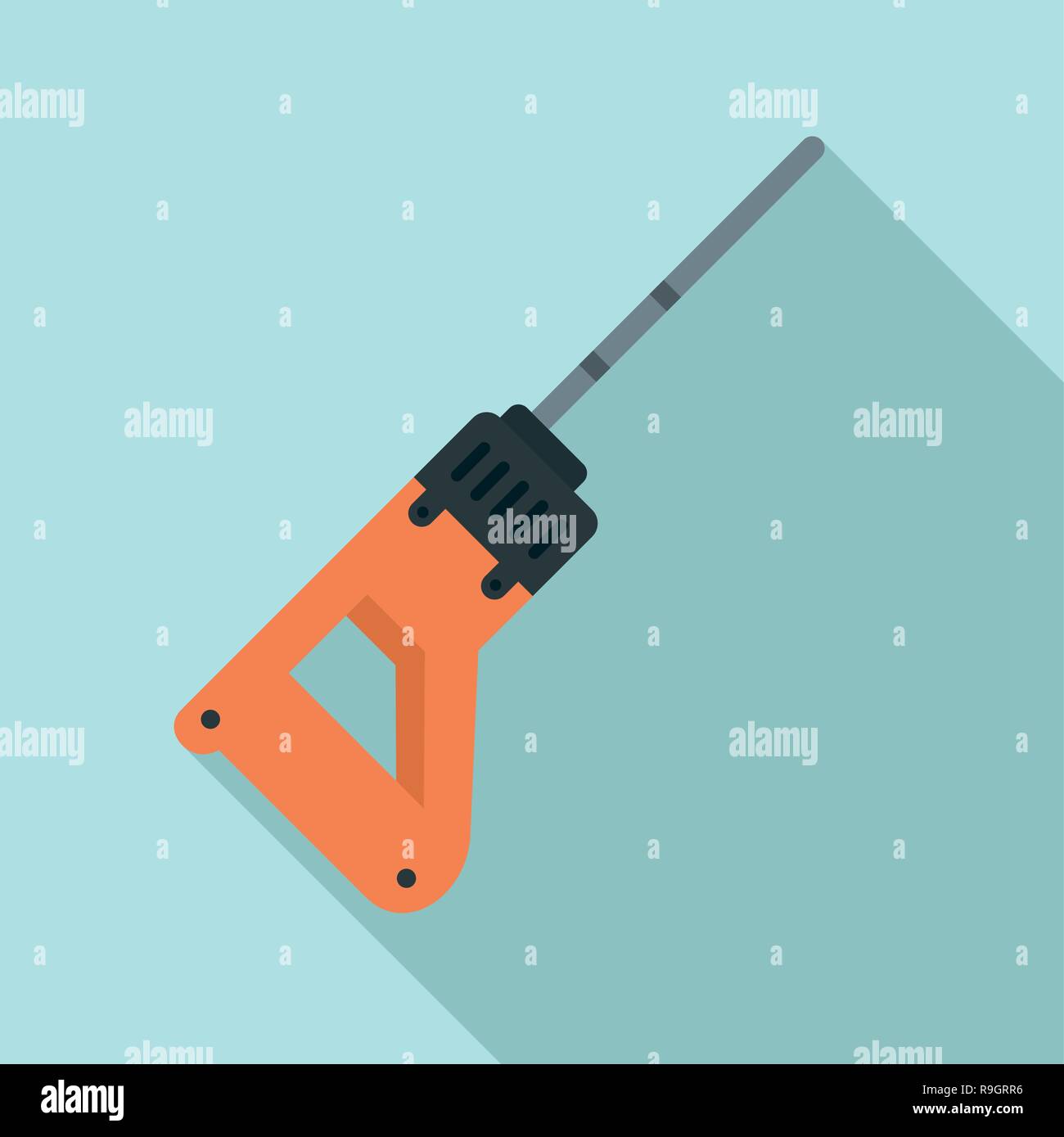 Rock drill icon. Flat illustration of rock drill vector icon for web ...