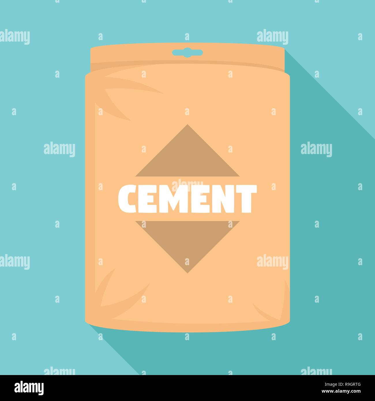 Cement bag icon. Flat illustration of cement bag vector icon for web ...