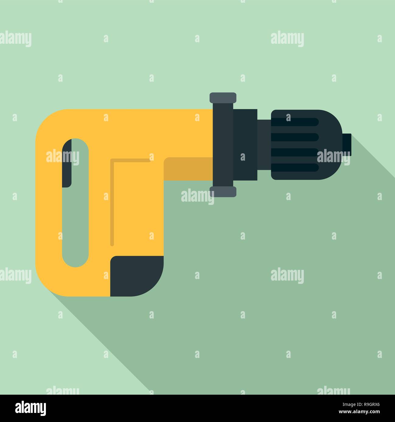 Power drill icon. Flat illustration of power drill vector icon for web ...