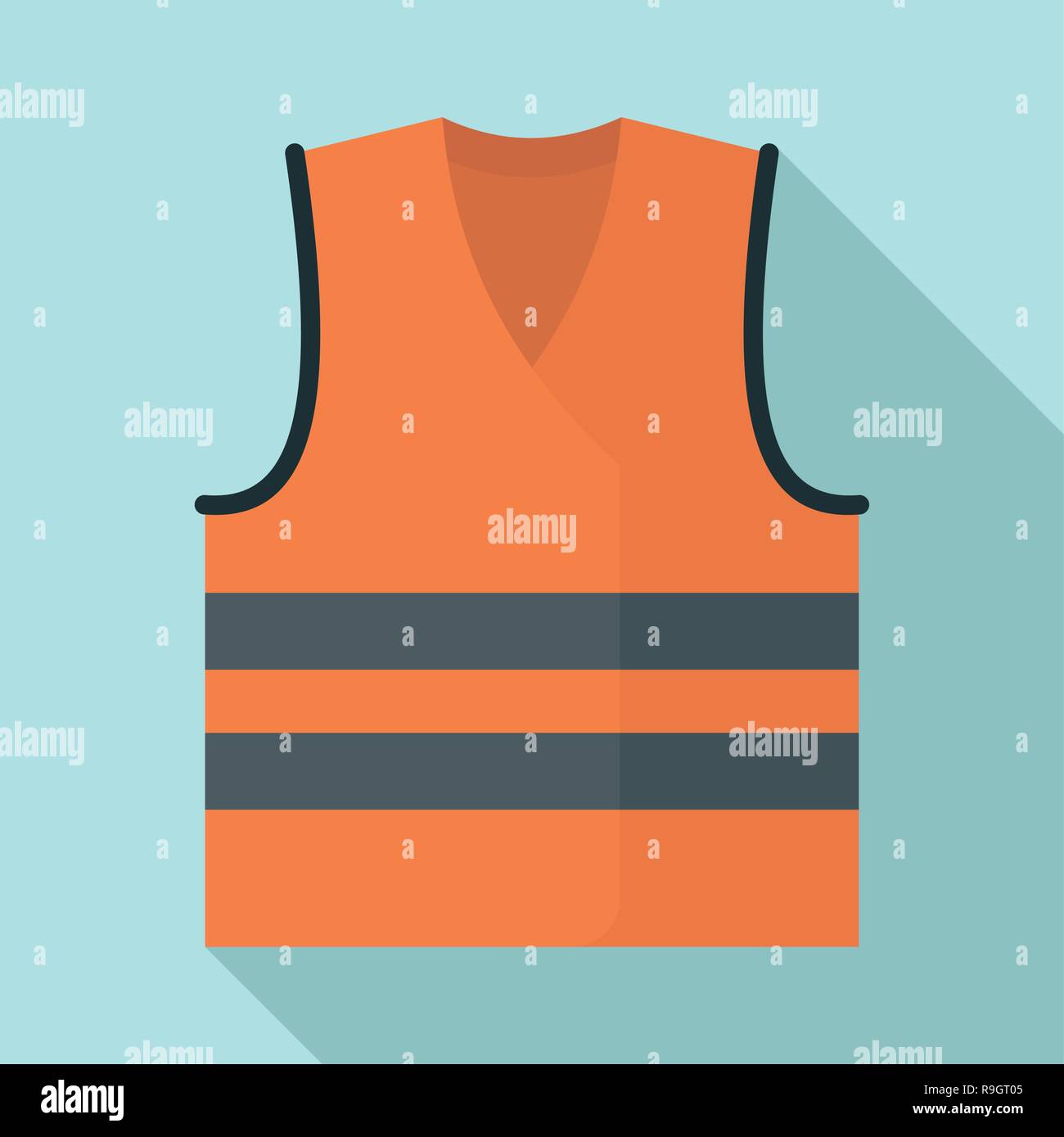 Safety vest icon. Flat illustration of safety vest vector icon for web ...