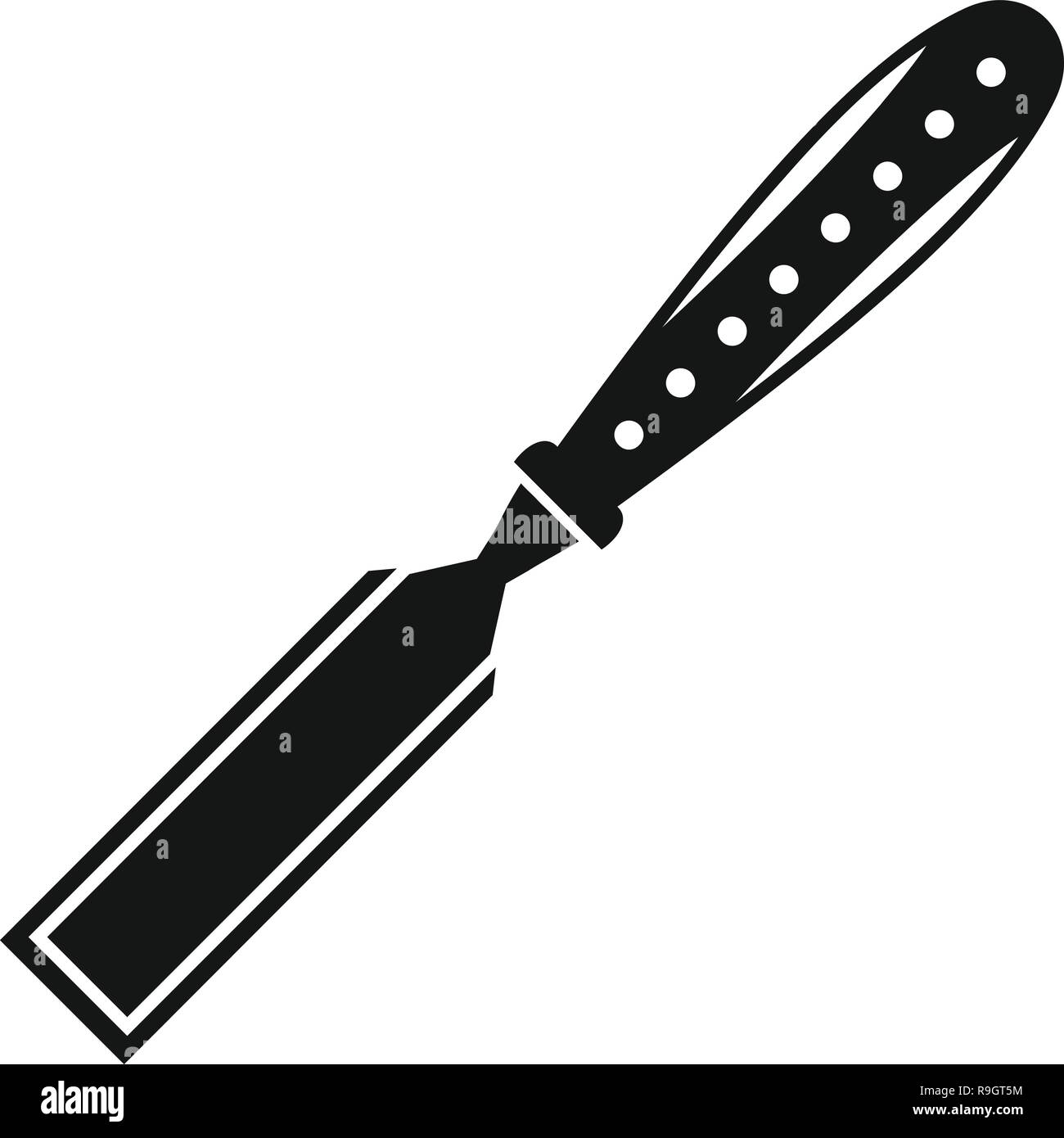 Chisel tool icon. Simple illustration of chisel tool vector icon for ...