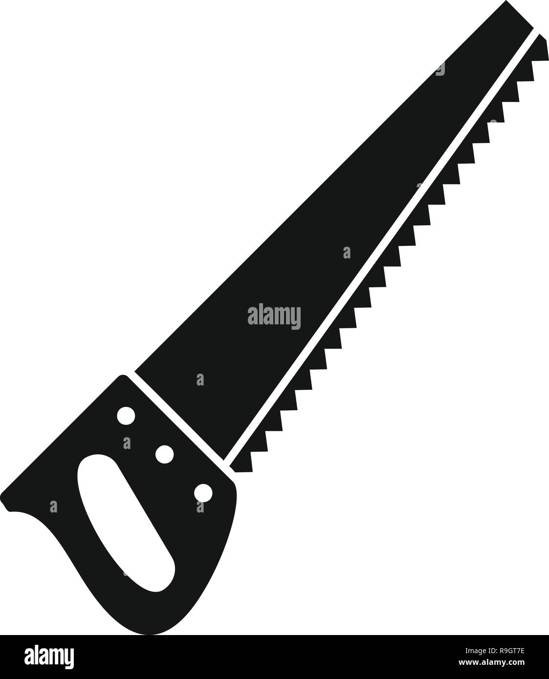 Hand saw icon. Simple illustration of hand saw vector icon for web ...