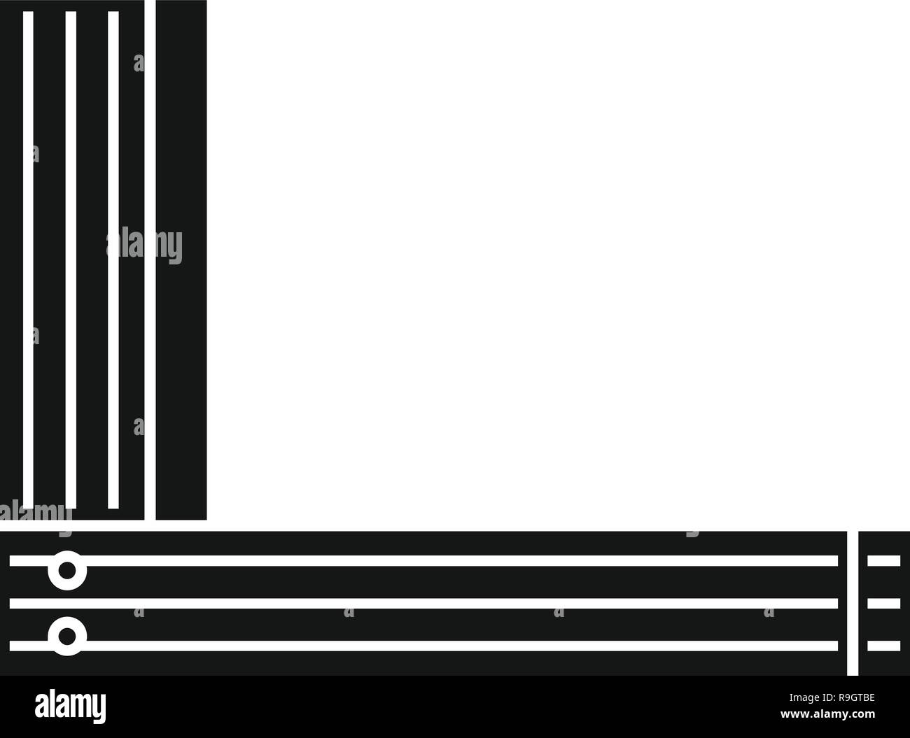 Wood angle icon. Simple illustration of wood angle vector icon for web ...