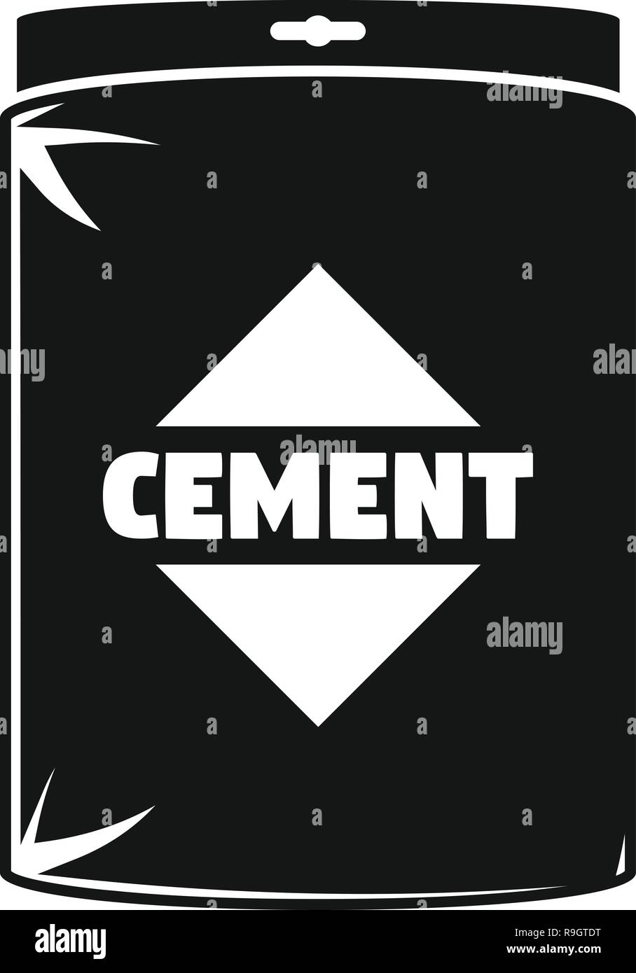 Cement bag icon. Simple illustration of cement bag vector icon for web ...