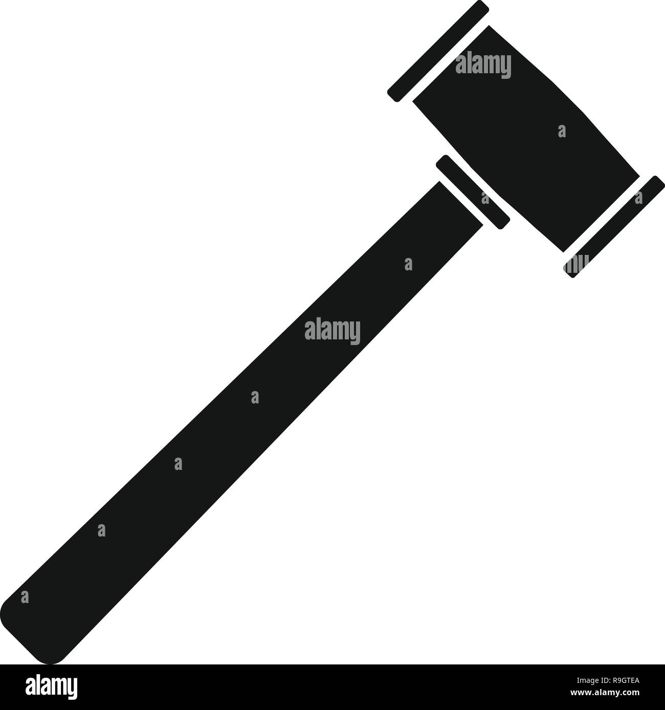 Rubber hammer icon. Simple illustration of rubber hammer vector icon ...