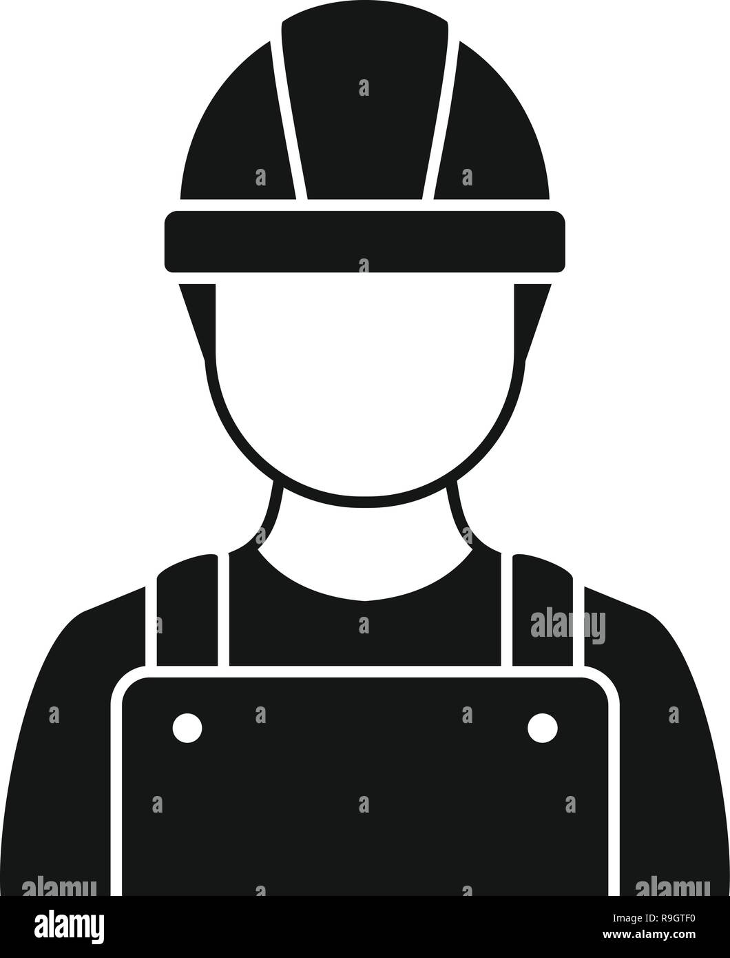 Construction man icon. Simple illustration of construction man vector ...