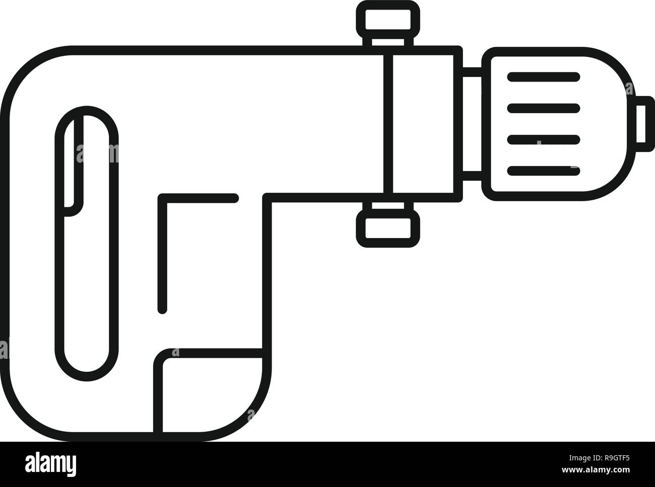 Power drill icon. Outline power drill vector icon for web design ...