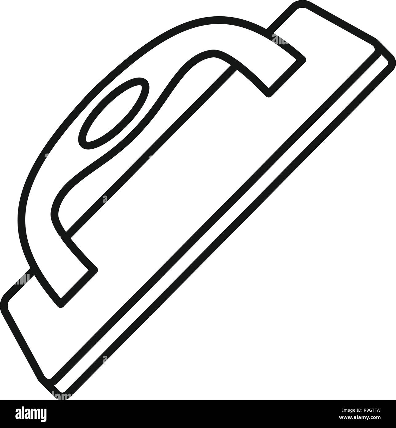Construct wood tool icon. Outline construct wood tool vector icon for ...