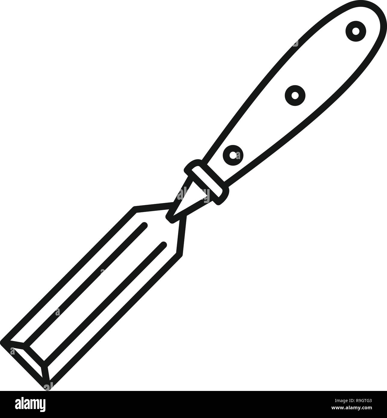 Chisel icon. Outline chisel vector icon for web design isolated on ...