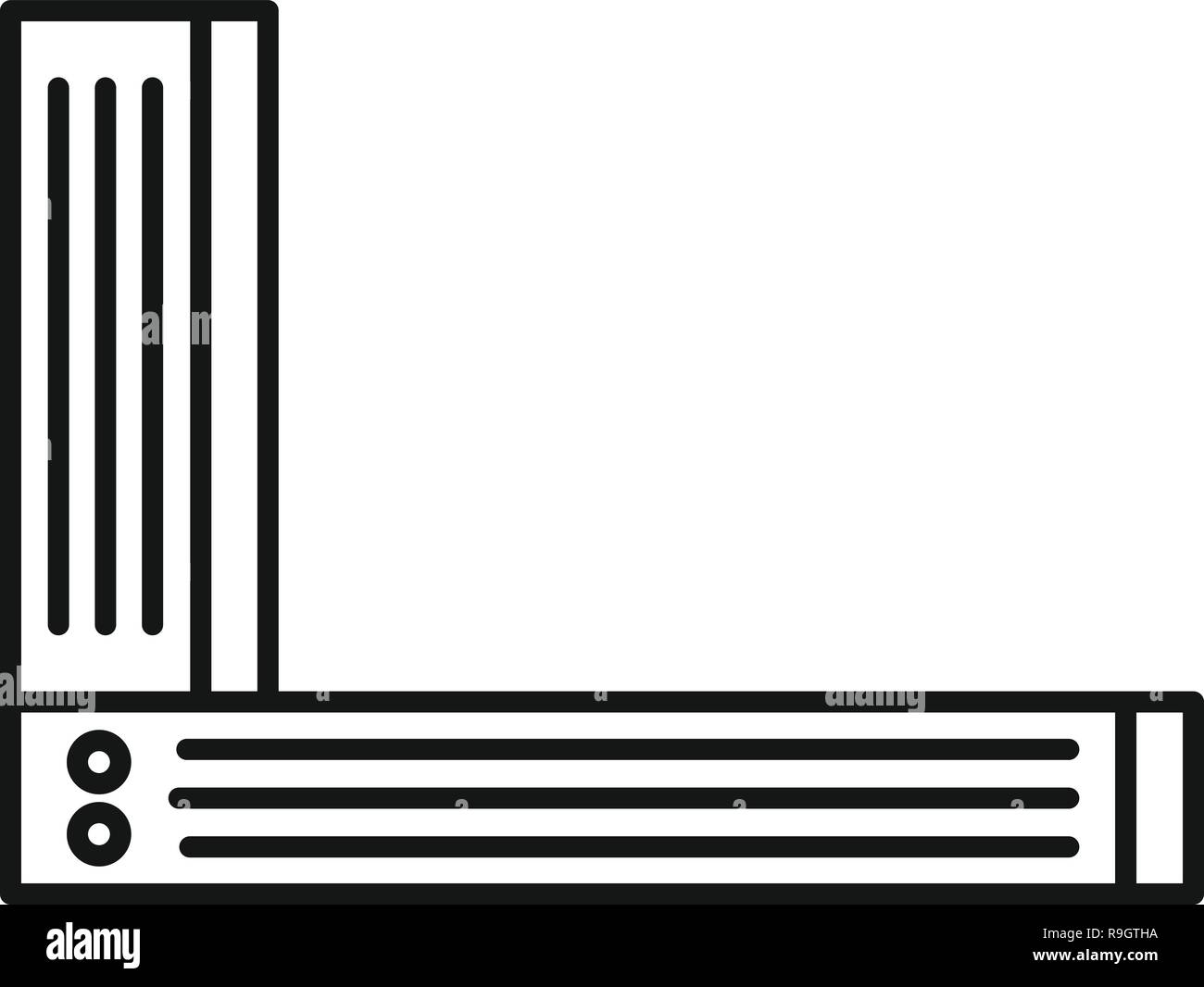 Wood angle icon. Outline wood angle vector icon for web design isolated ...