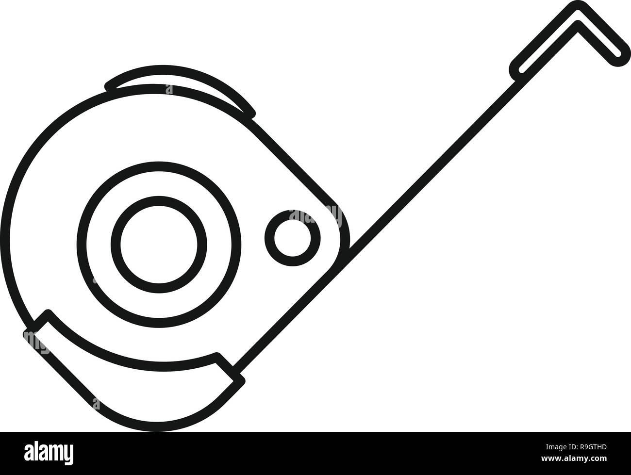 Measure ruler icon. Outline measure ruler vector icon for web design ...
