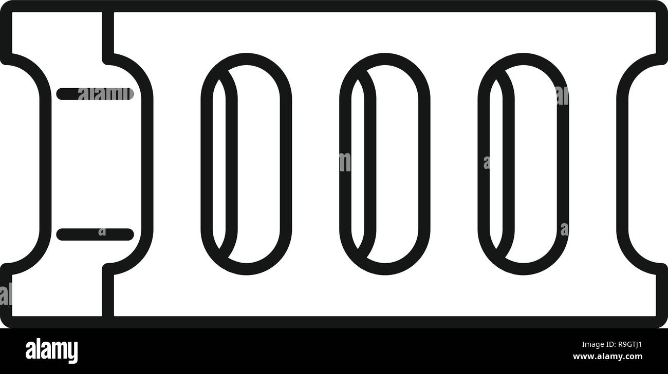 Concrete block icon. Outline concrete block vector icon for web design ...