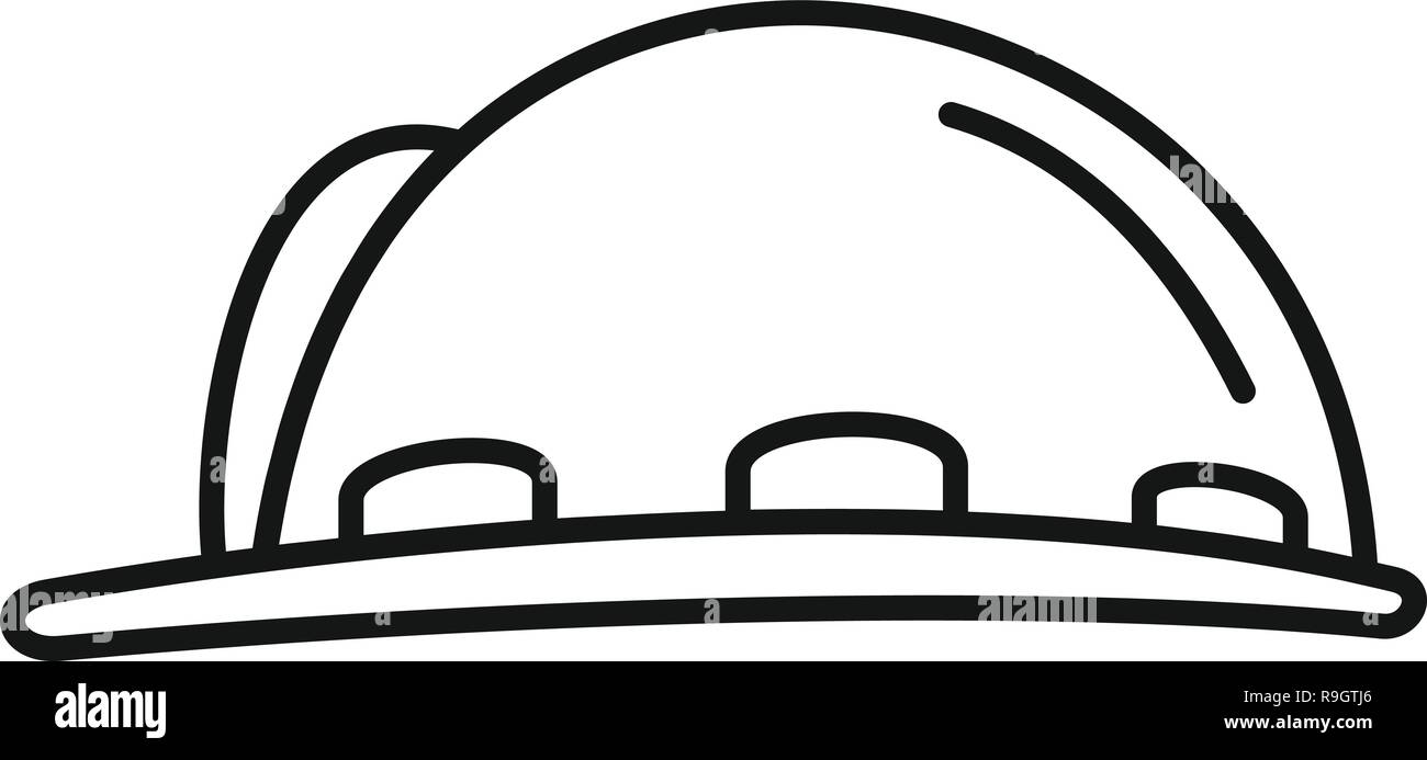 Construction protect helmet icon. Outline construction protect helmet ...