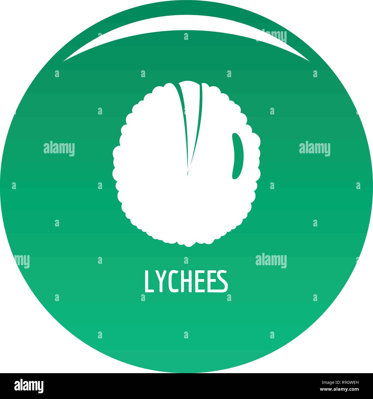 Lychee icon. Simple illustration of lychee vector icon for any design ...