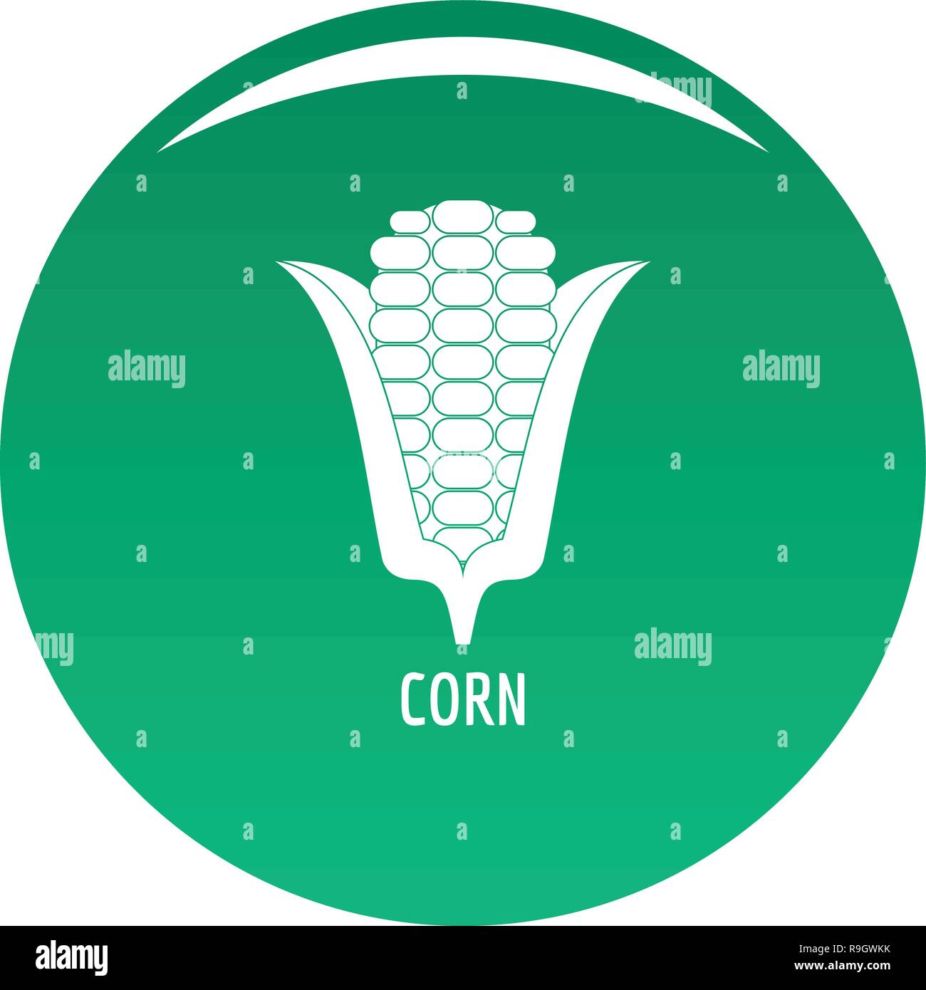Corn icon. Simple illustration of corn vector icon for any design green ...