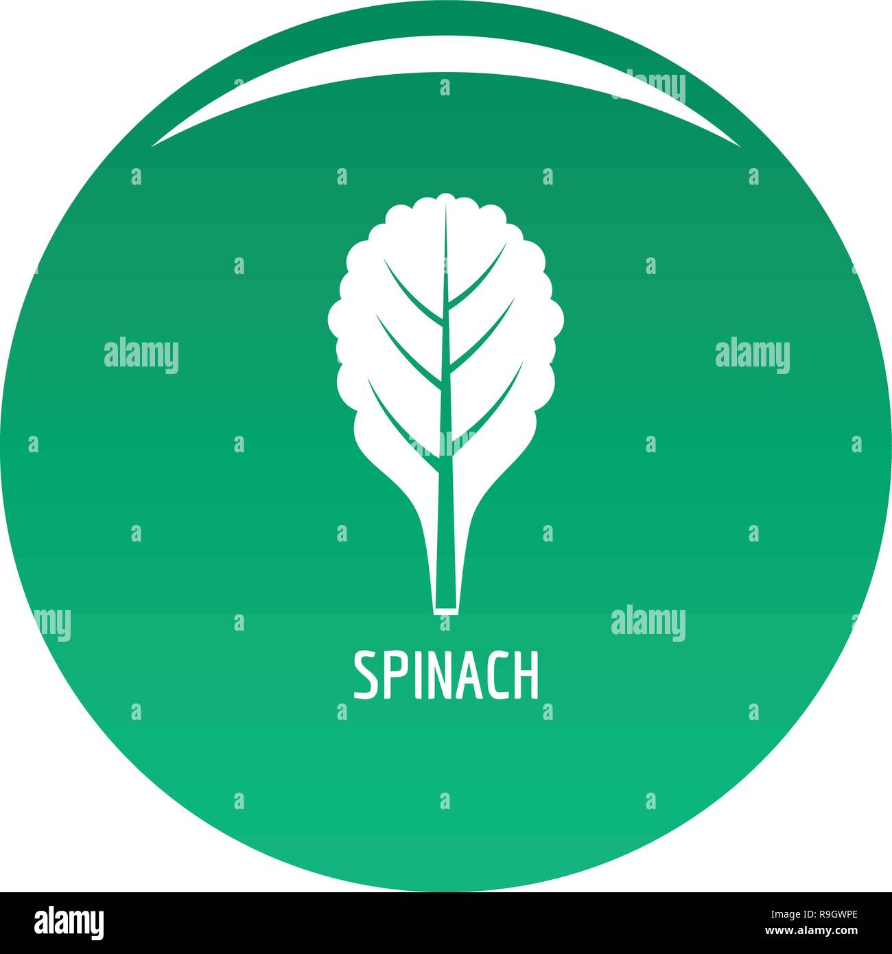Spinach icon. Simple illustration of spinach vector icon for any design green Stock Vector Image ...