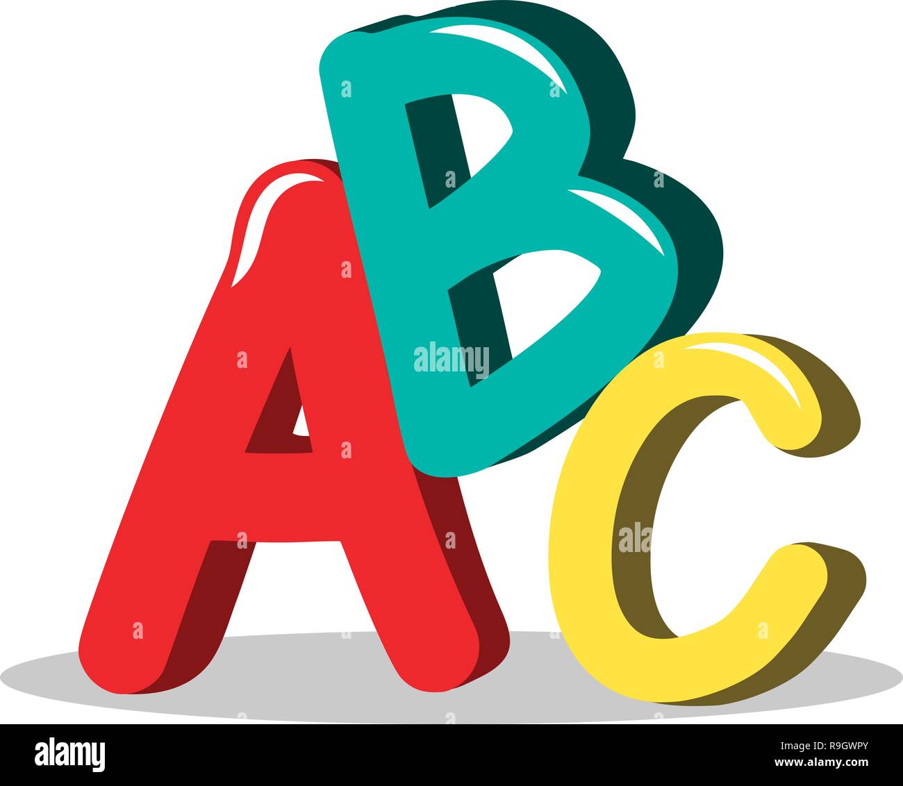 ABC illustration learning symbols isolated Stock Vector Image & Art - Alamy