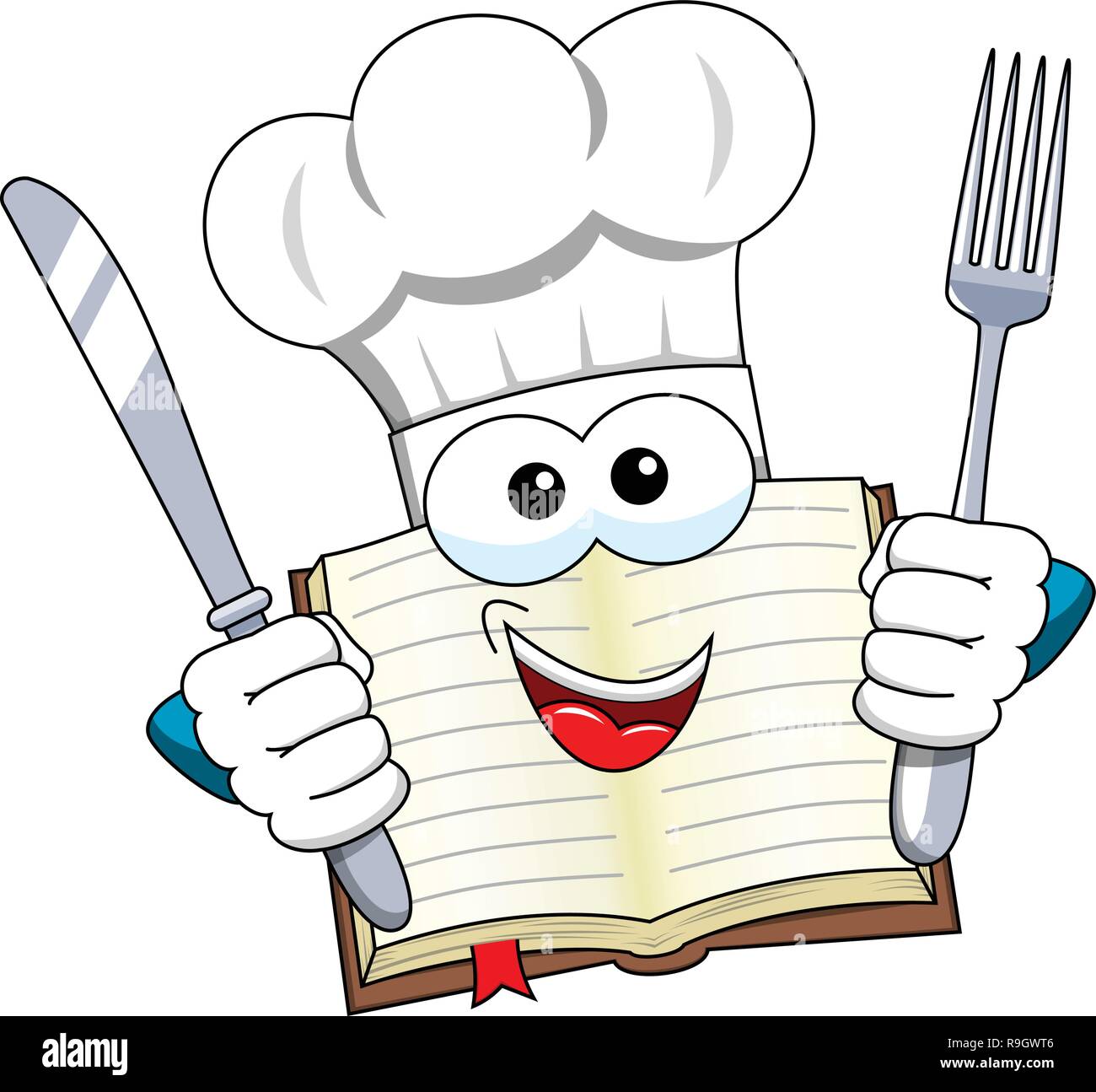 Chef holding his recipe book Stock Vector Images - Alamy