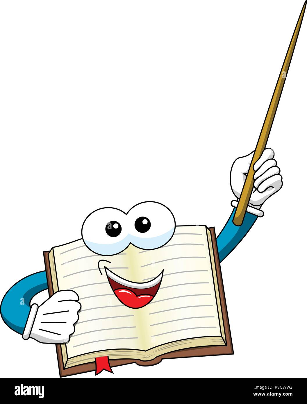 Book mascot holding teaching stick isolated Stock Vector Image & Art ...