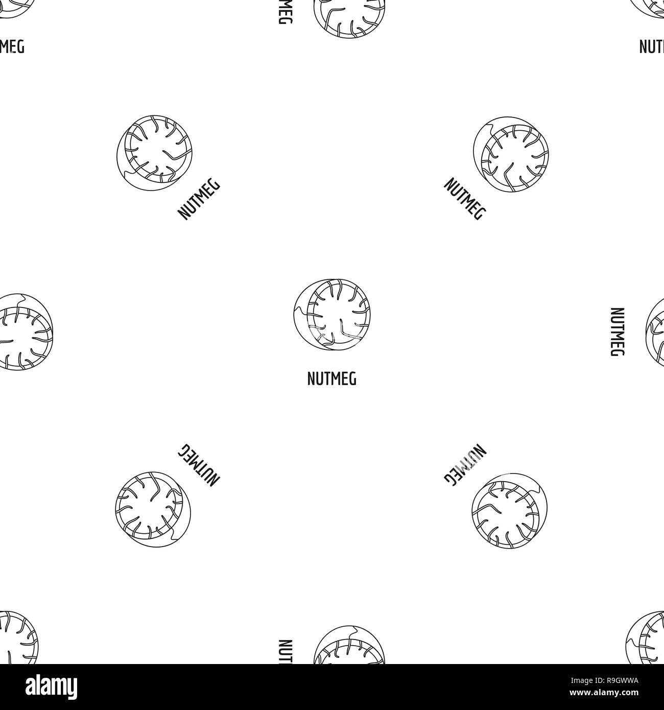 Nutmeg icon. Outline illustration of nutmeg vector icon for web design ...