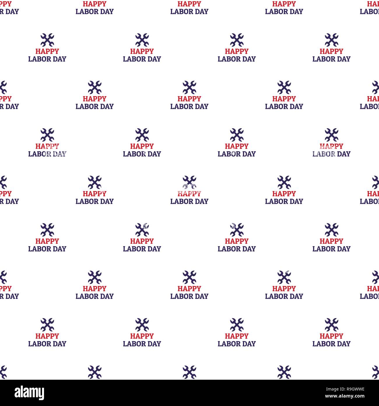 Labor happy day pattern seamless vector repeat for any web design Stock ...