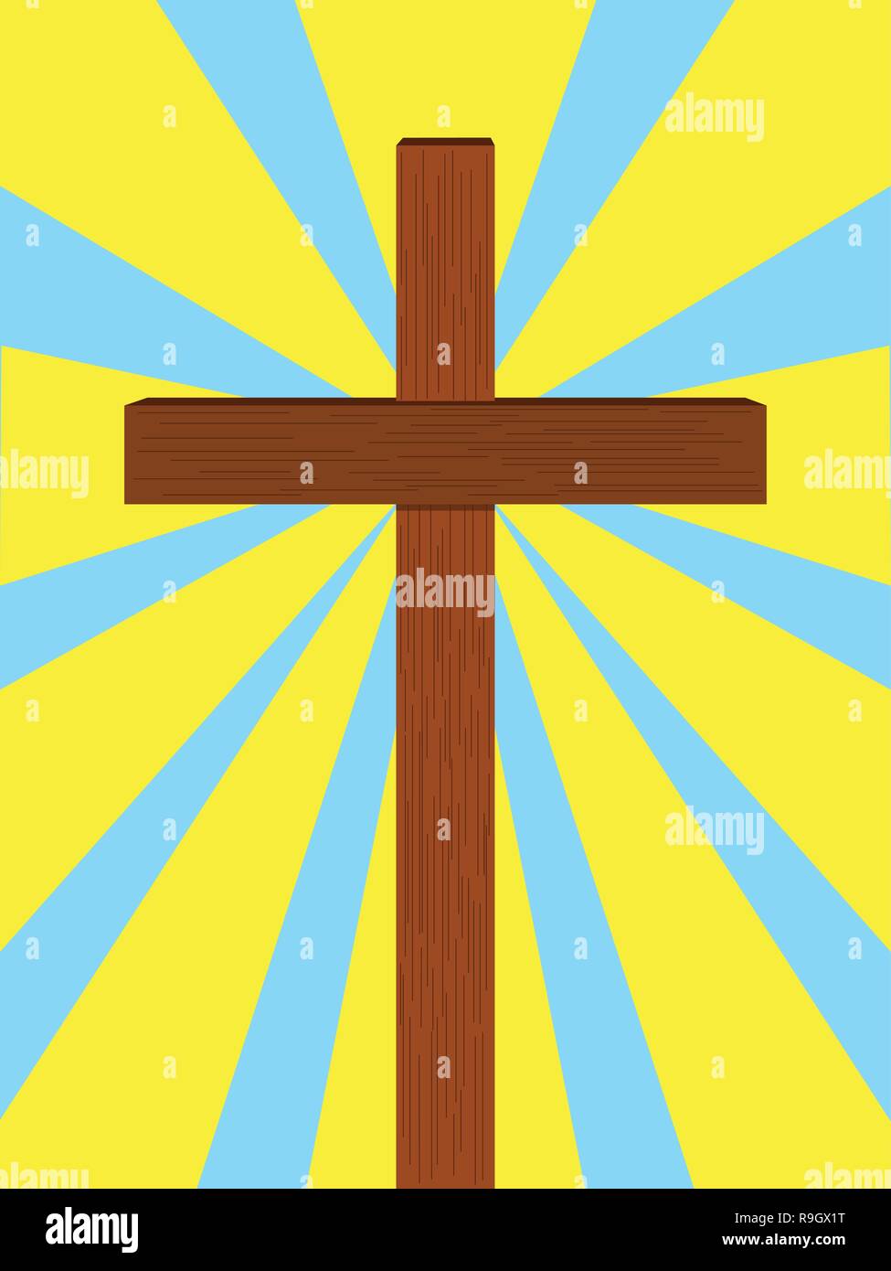 Rays Of Light From Christian Cross Stock Vector Image And Art Alamy