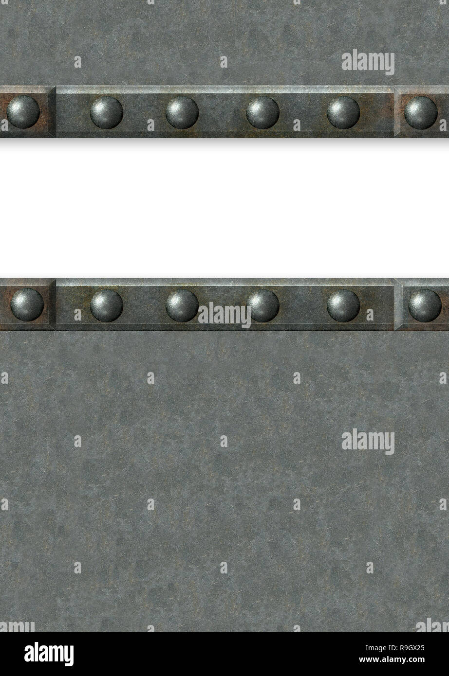Grunge background with metal frame and rivets Stock Photo - Alamy