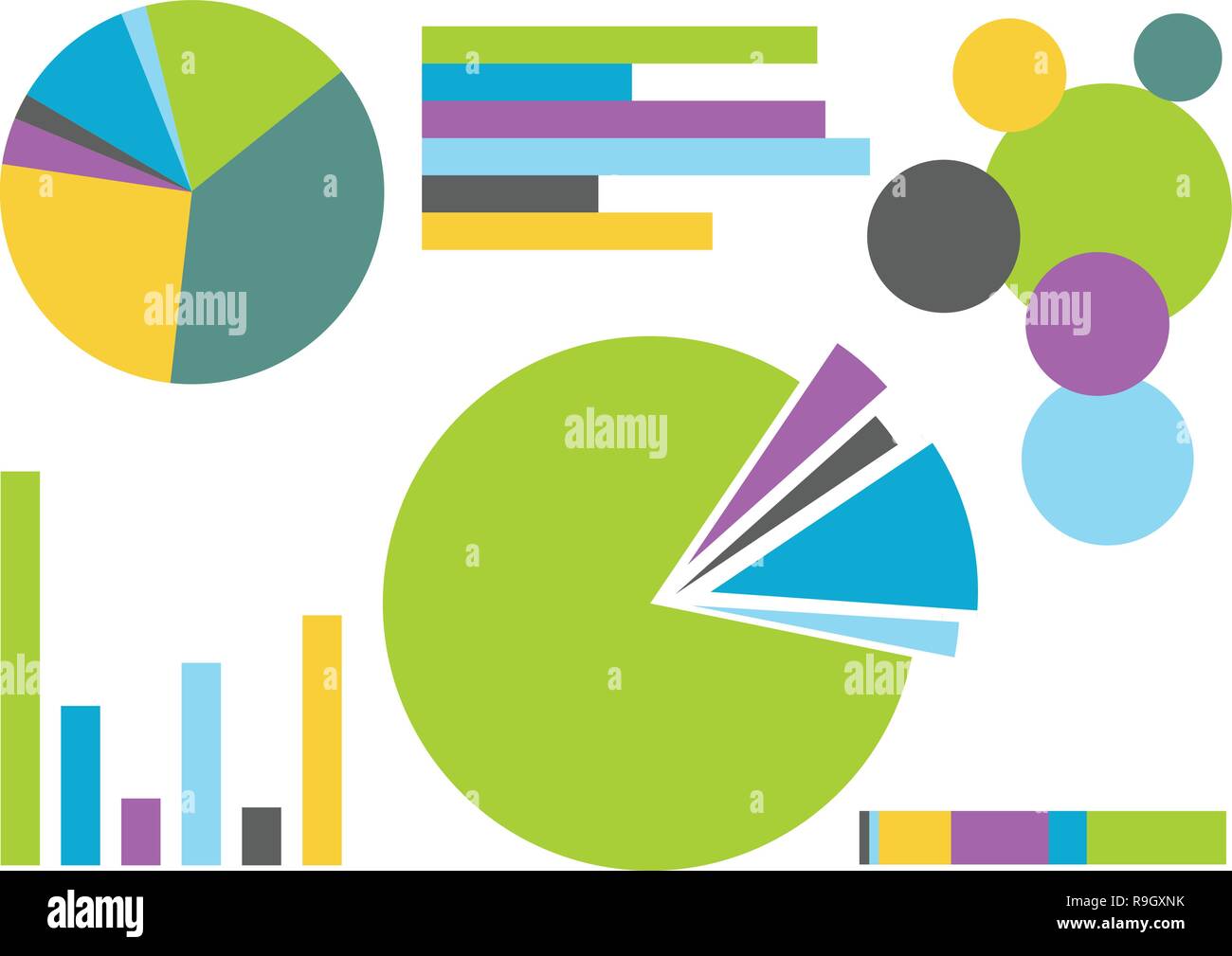 Collection graph and chart report isolated Stock Vector Image & Art - Alamy