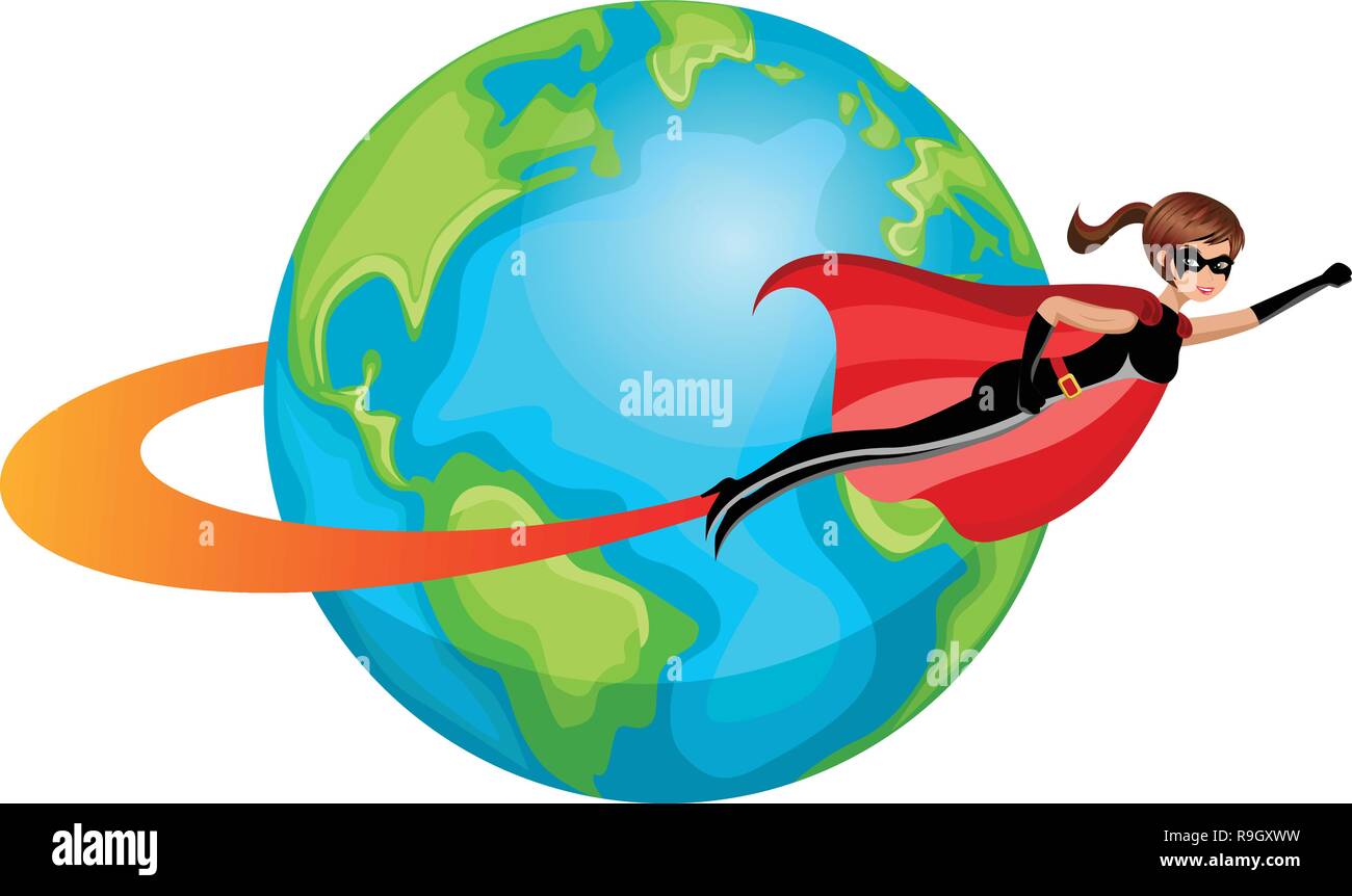 Superwoman flying Stock Vector Images - Alamy