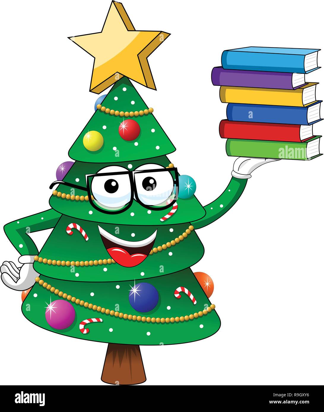 Books christmas Stock Vector Images - Alamy