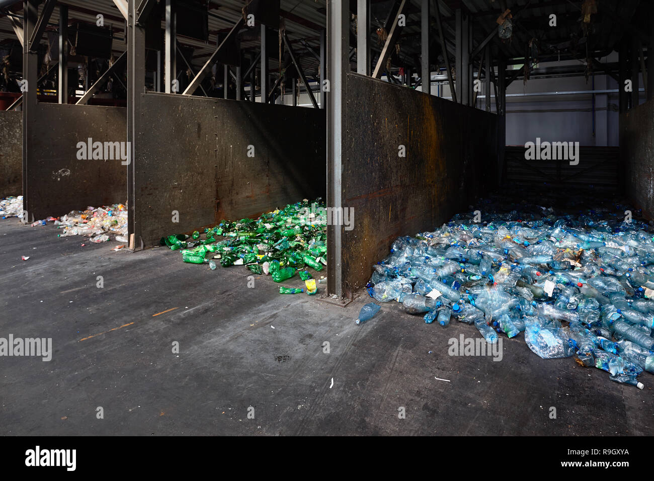 Modern plant of waste sorting recycling. Separate collection and ...