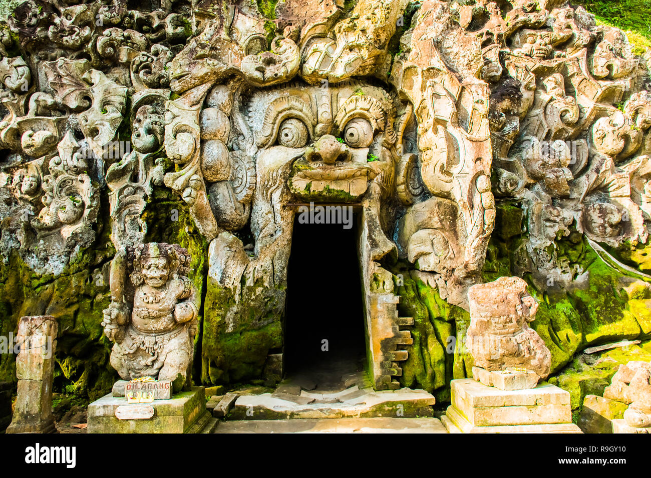 Main temple of the a balinese temple Goa Gajah, Elephant Cave in Bali ...