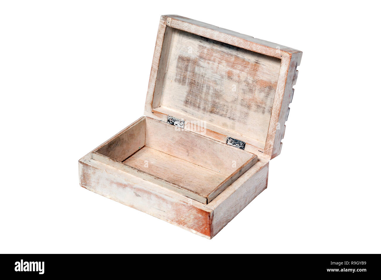 Closeup vintage texture wooden old weathered aged empty open ...