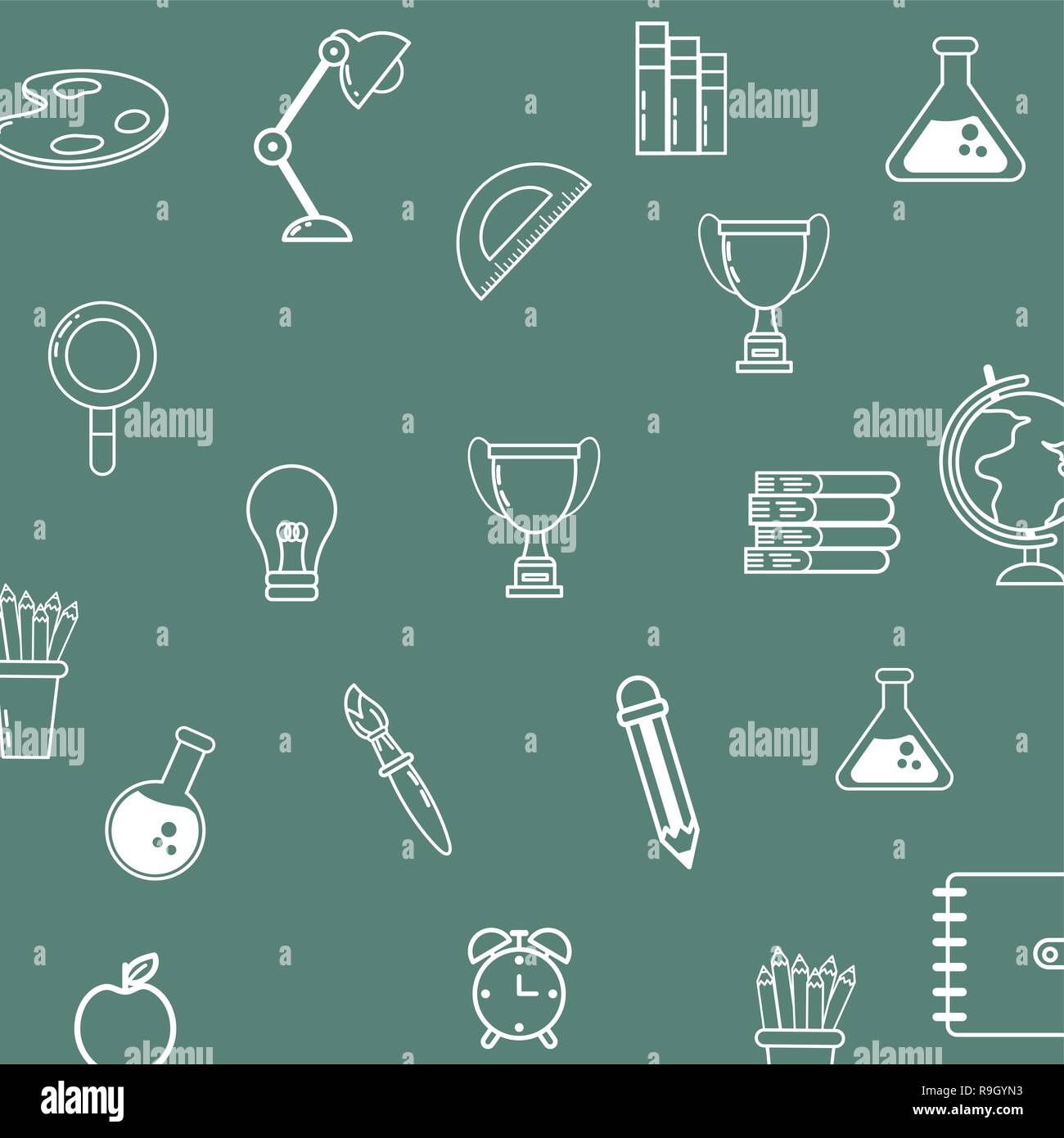 school study element cartoon Stock Vector Image & Art - Alamy