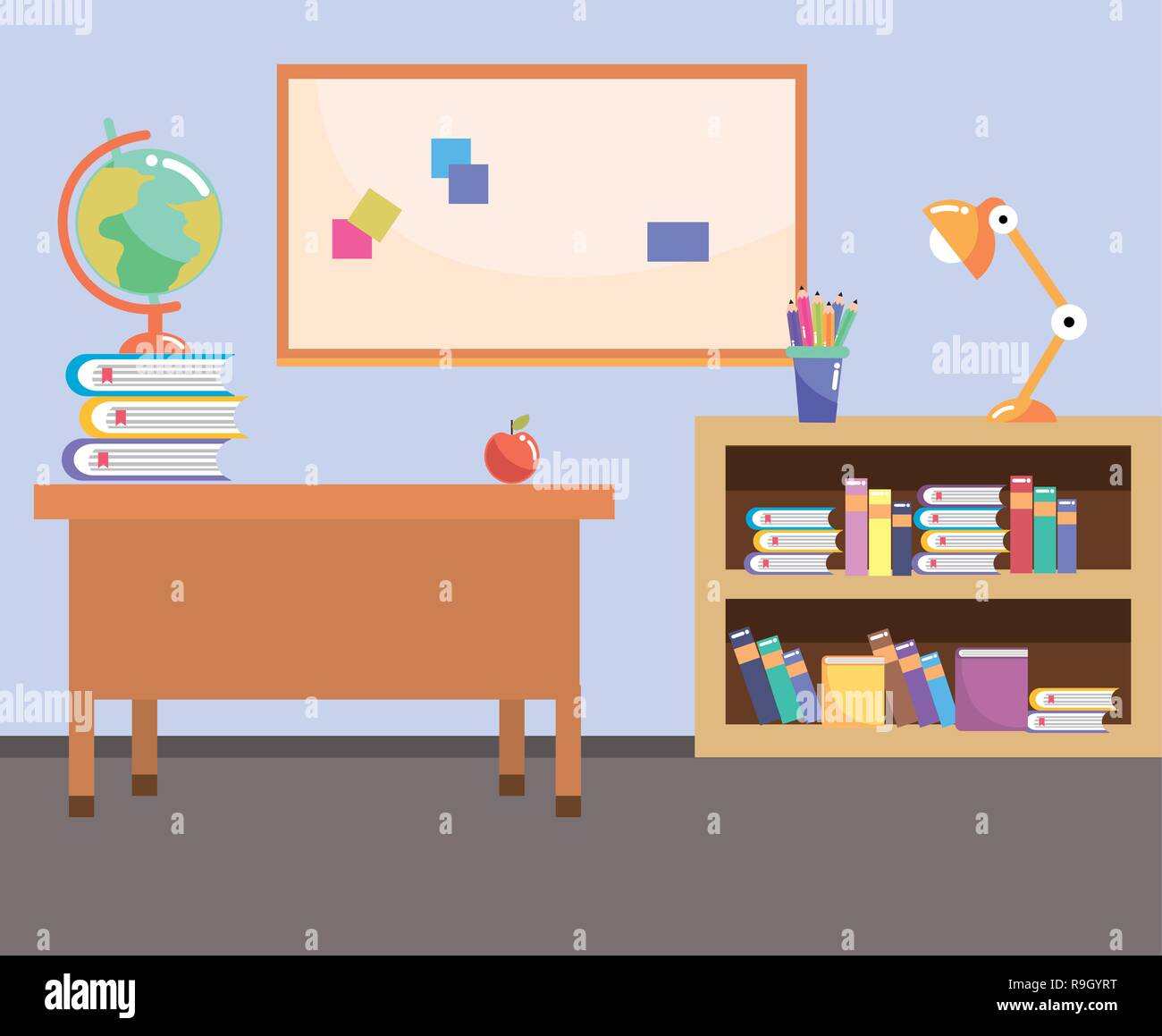 school study classroom cartoon Stock Vector Image & Art - Alamy