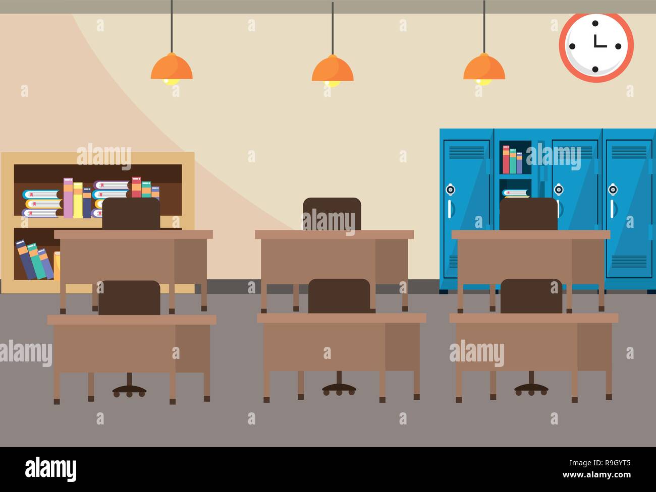 school study classroom cartoon Stock Vector Image & Art - Alamy