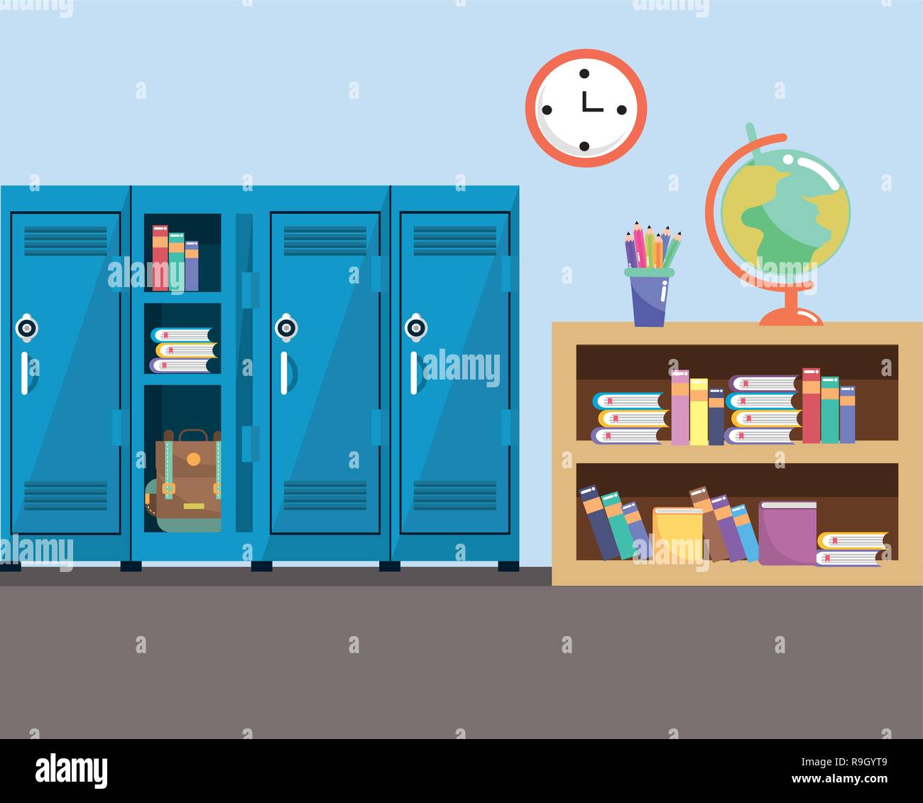 school study classroom cartoon Stock Vector Image & Art - Alamy