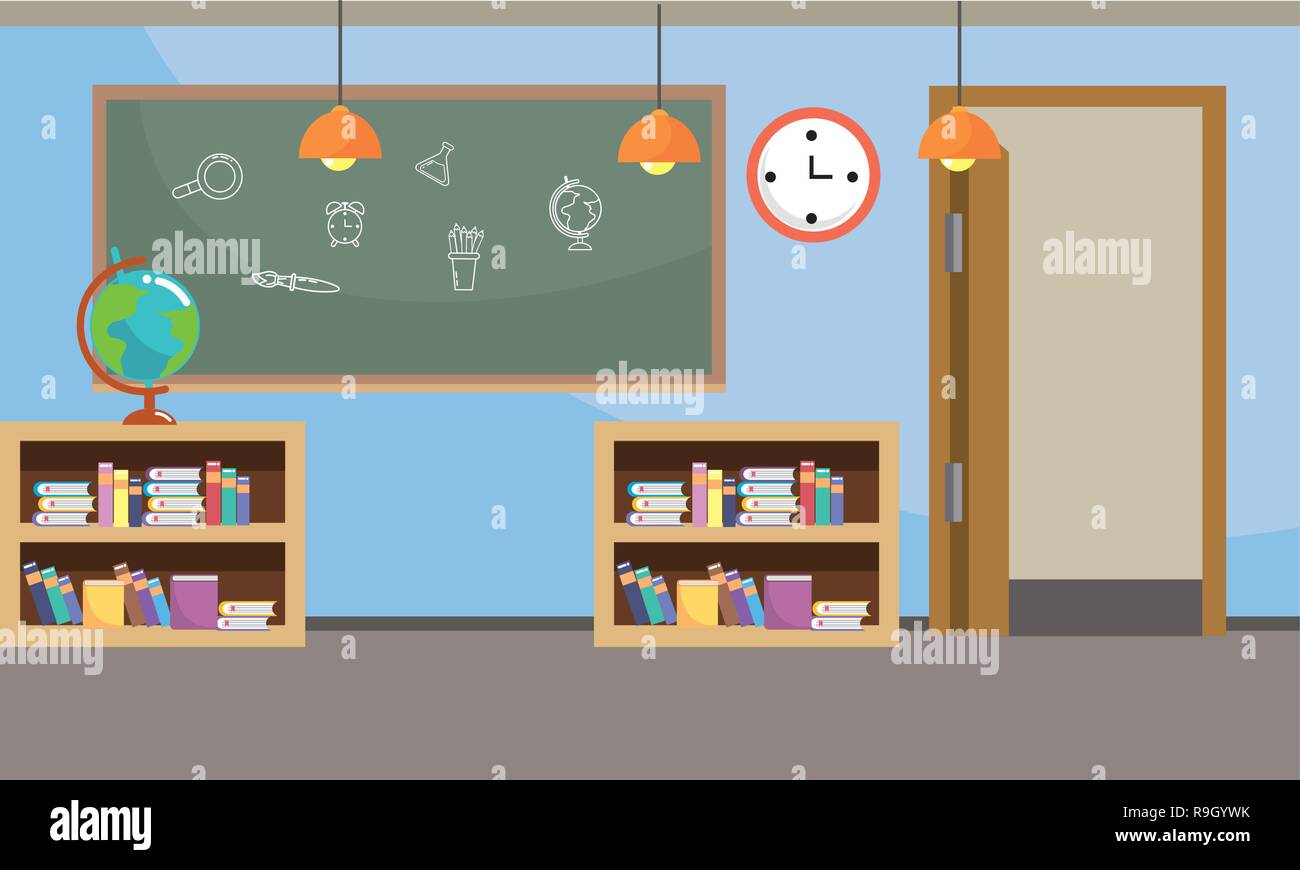 school study classroom cartoon Stock Vector Image & Art - Alamy