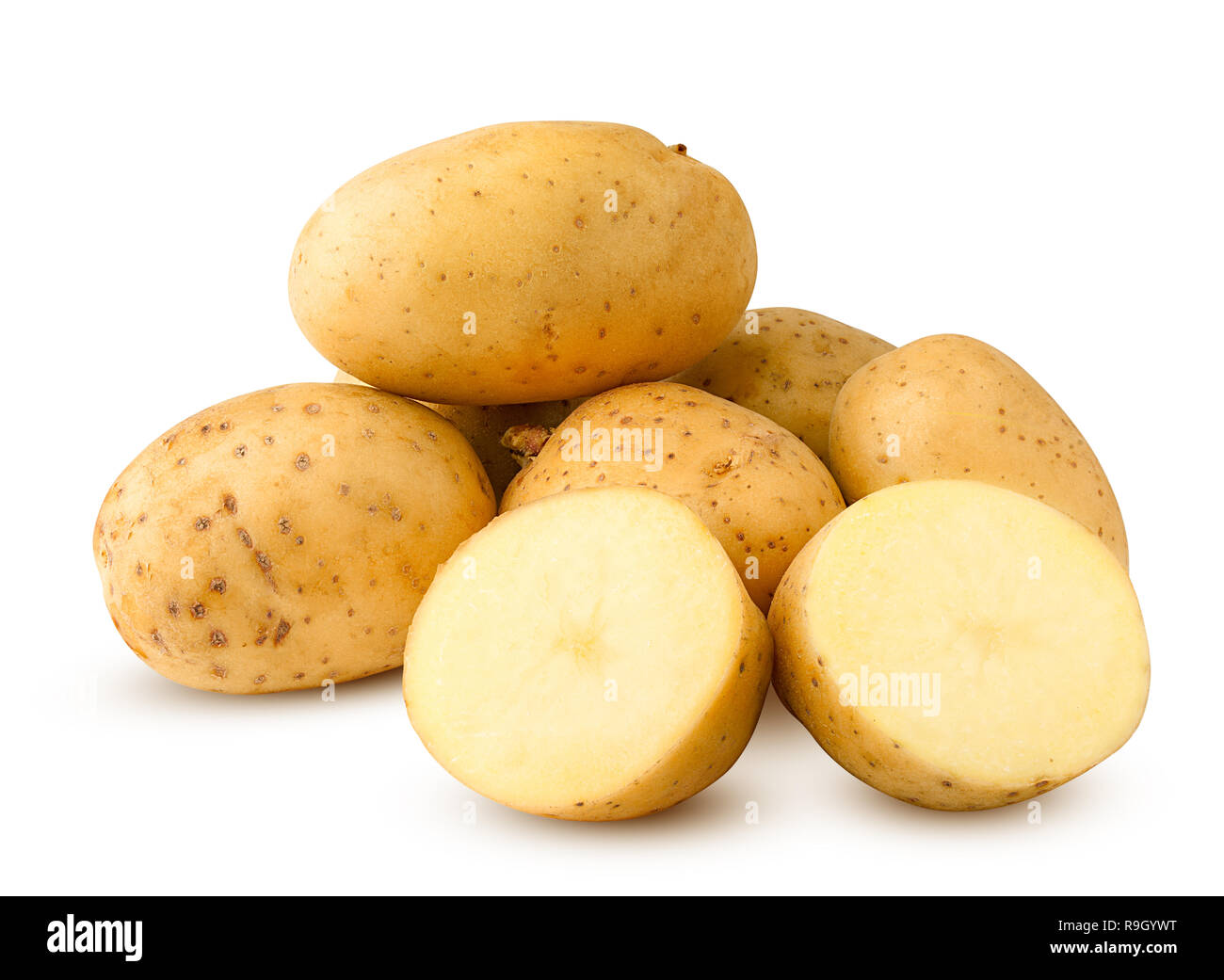 potato, isolated on white background, clipping path, full depth of ...