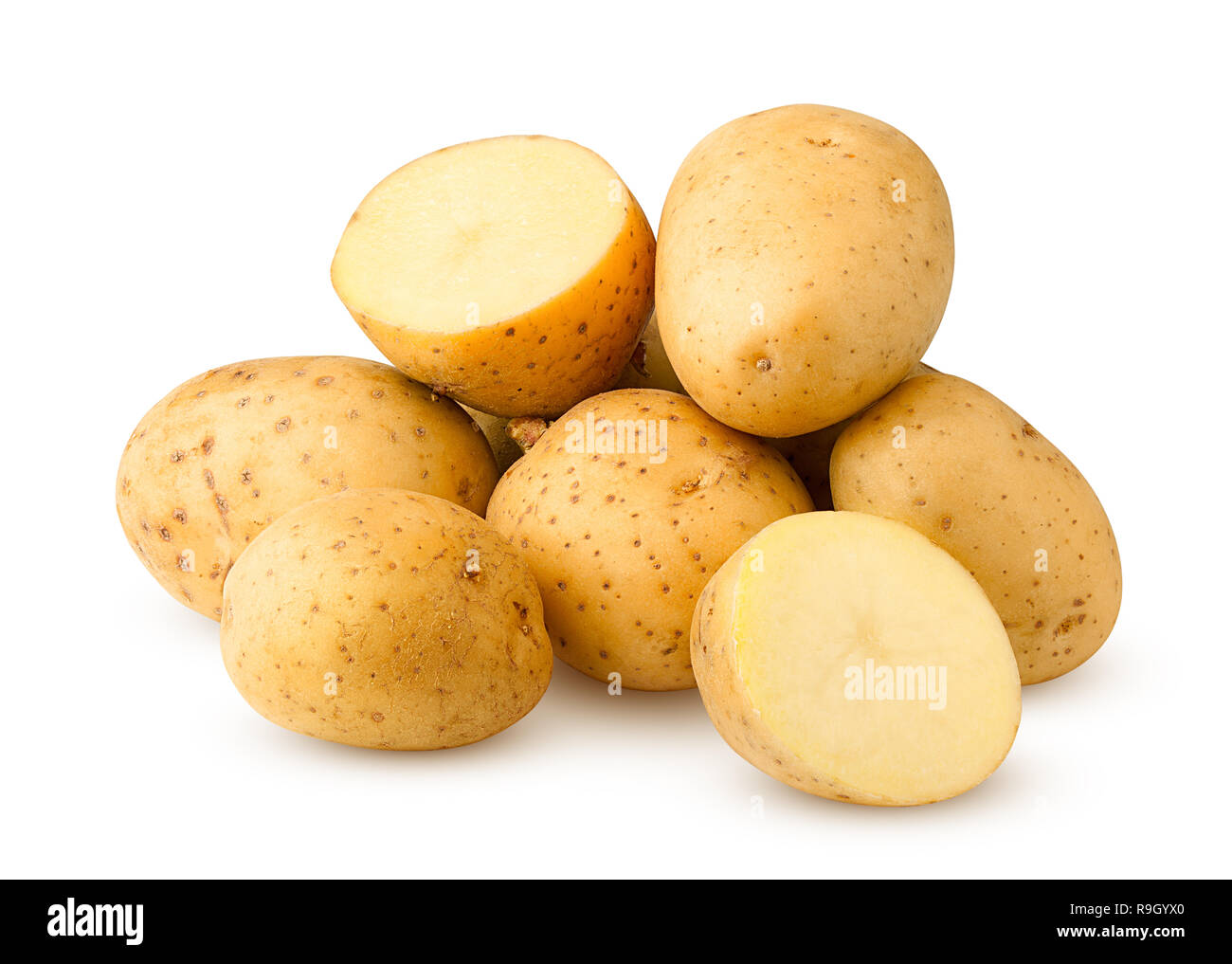 potato, isolated on white background, clipping path, full depth of ...