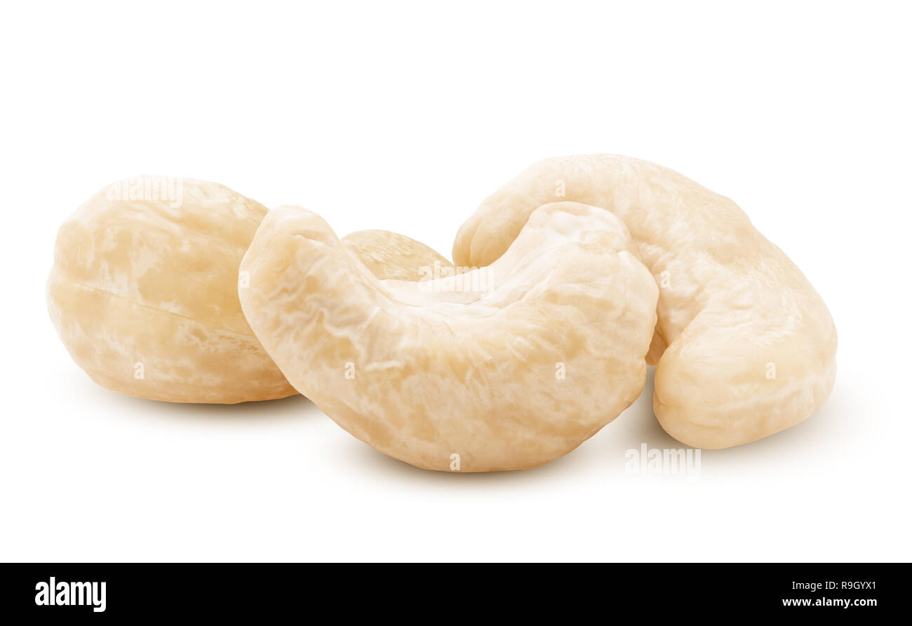 cashew nut isolated on white background, clipping path, full depth of ...