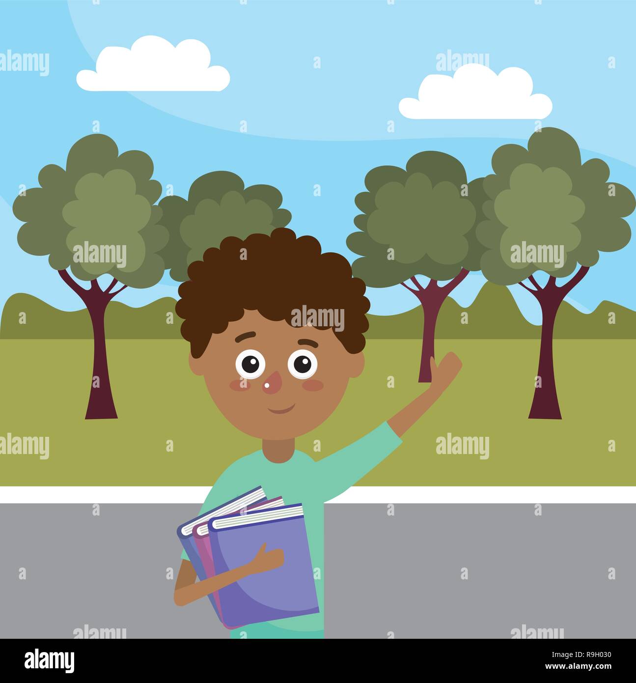 elementary school cartoon Stock Vector Image & Art - Alamy