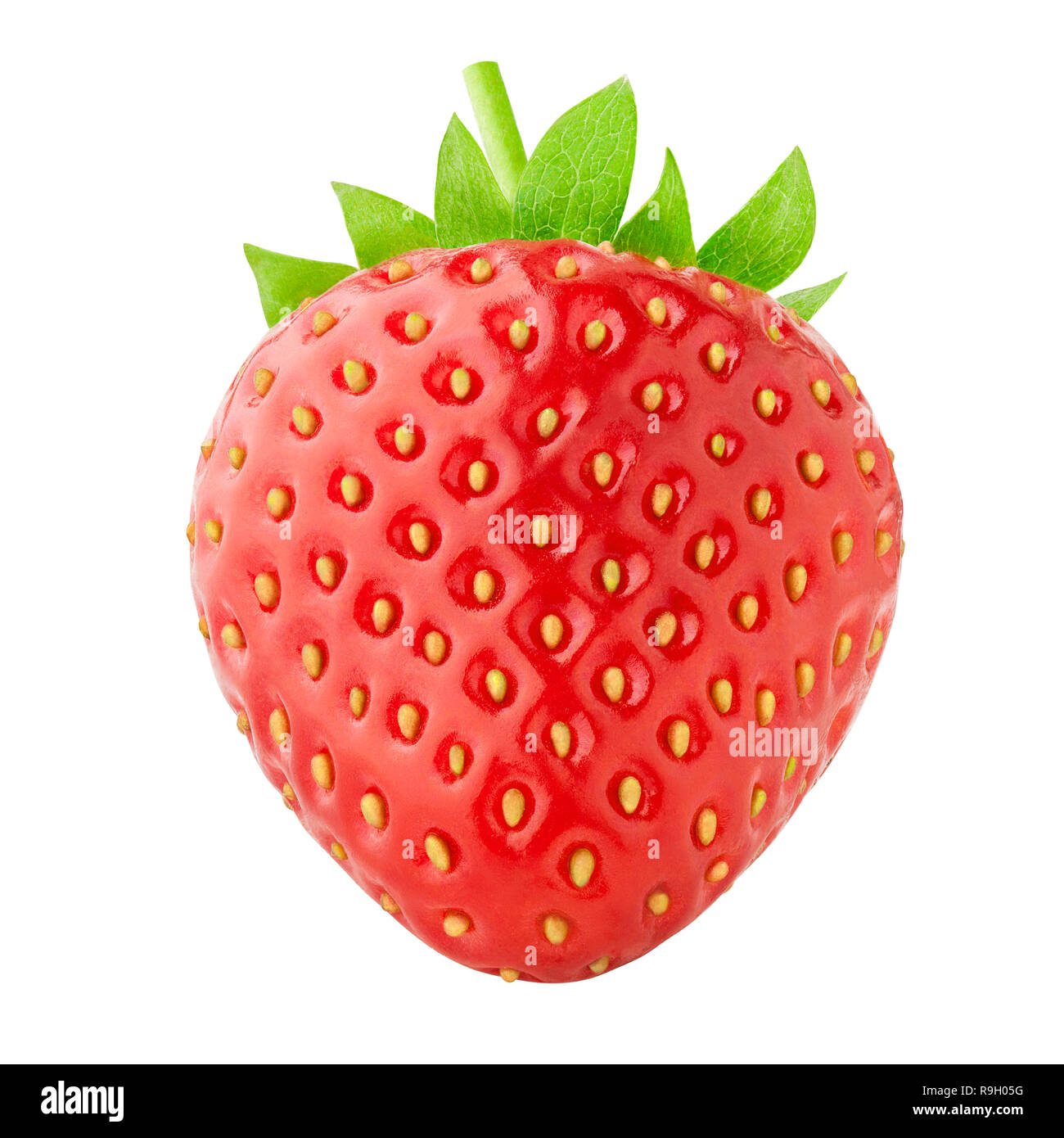 strawberry isolated on white background, clipping path, full depth of ...