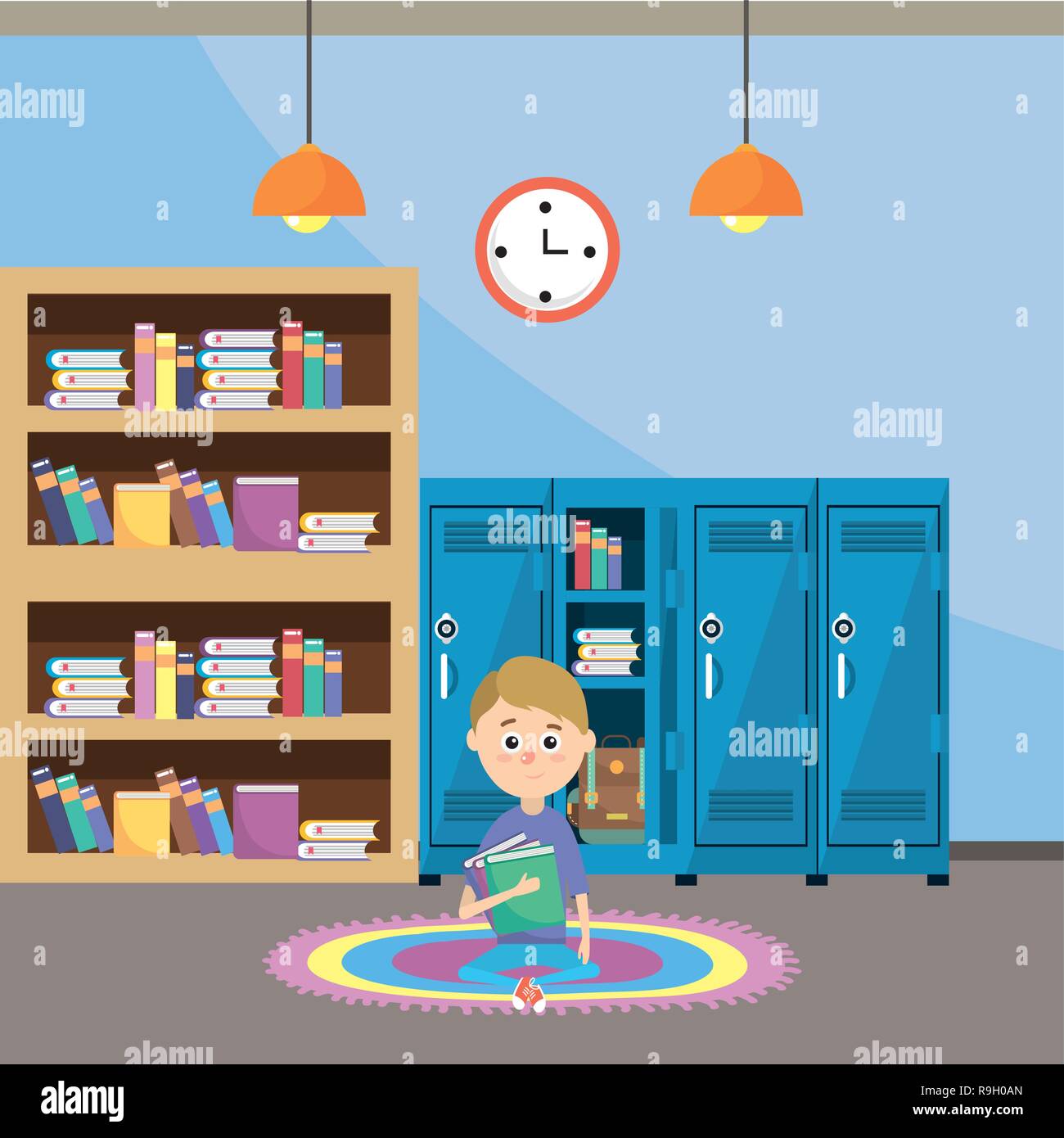 elementary school cartoon Stock Vector Image & Art - Alamy