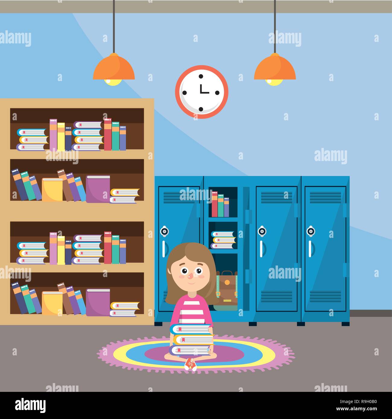 elementary school cartoon Stock Vector Image & Art - Alamy